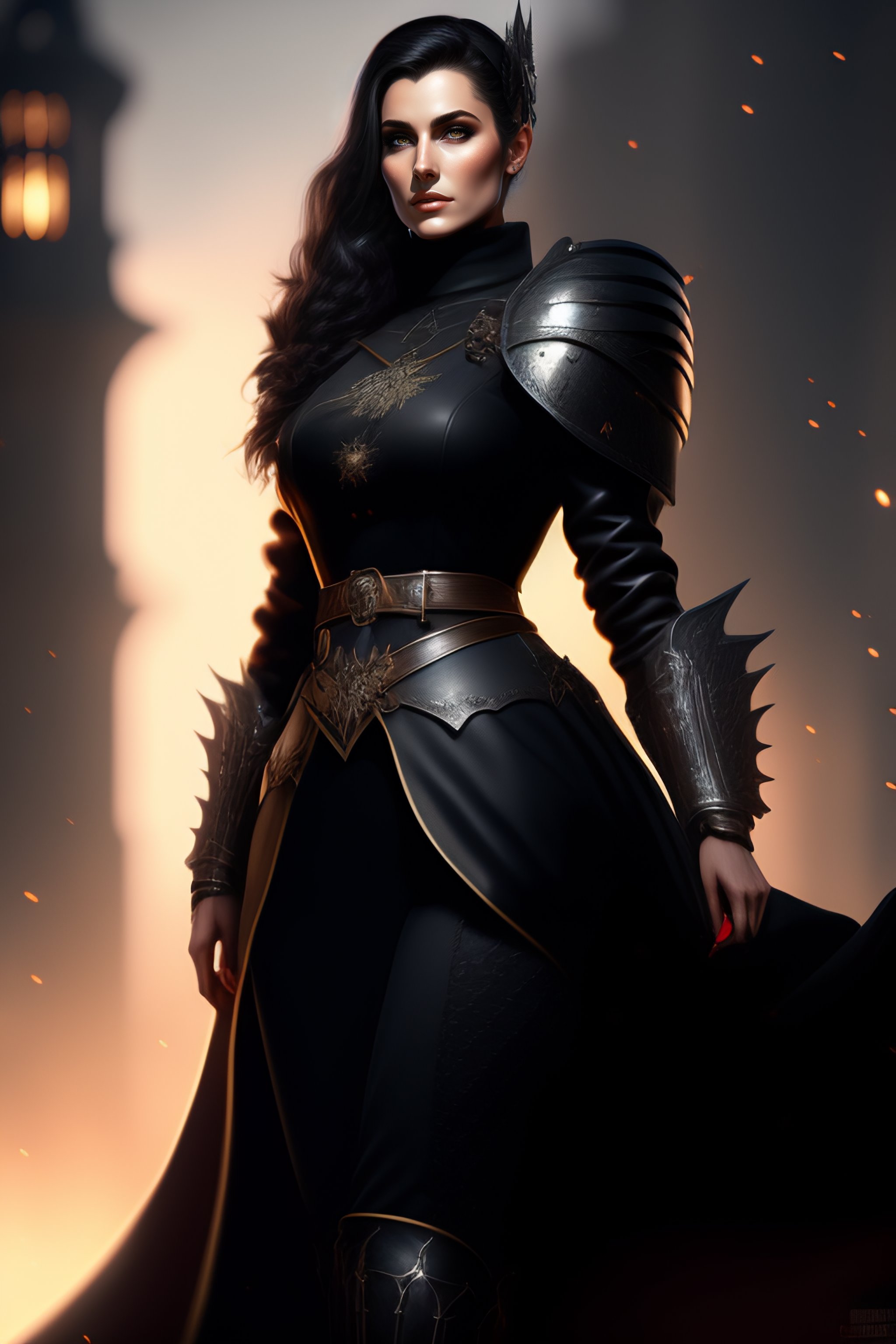 Lexica - Woman gothic knight necromancer summoner, armored Wolfenstein ...