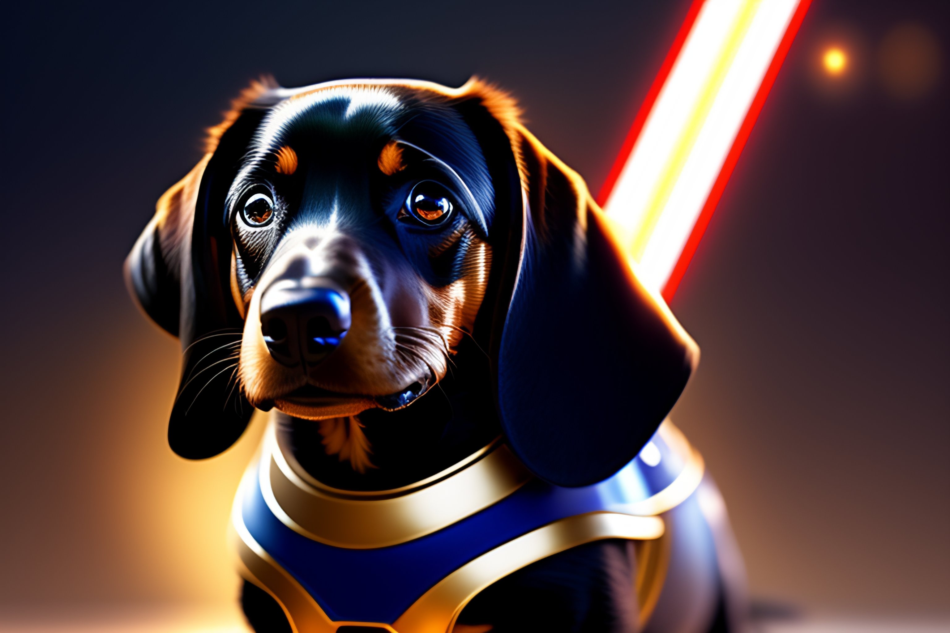 Lexica - Star Wars scene artificial intelligence a small black brown ...