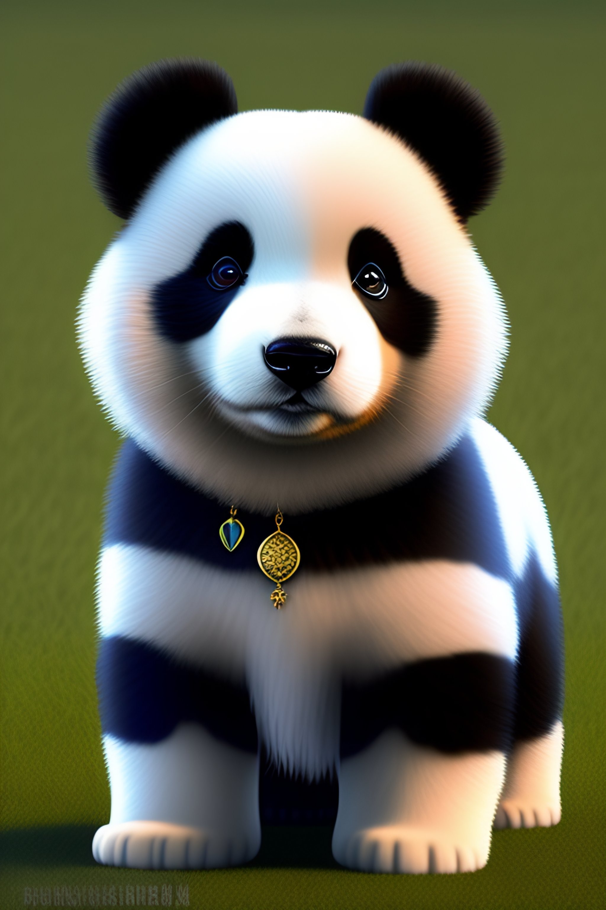 Lexica - Mix of a panda and a furry cute puppy rino