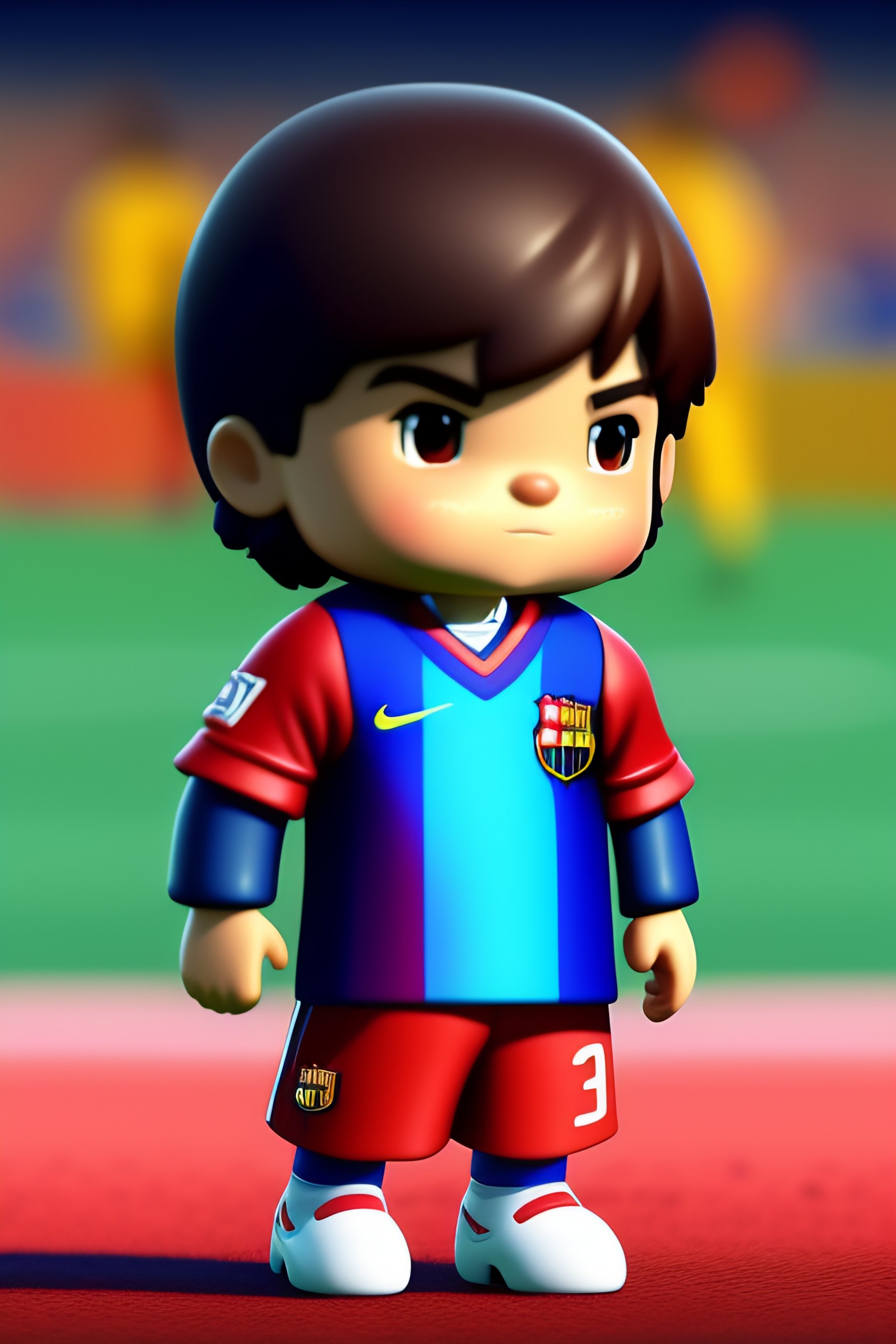 Lexica - Cartoon toy Kids leonel messi on football