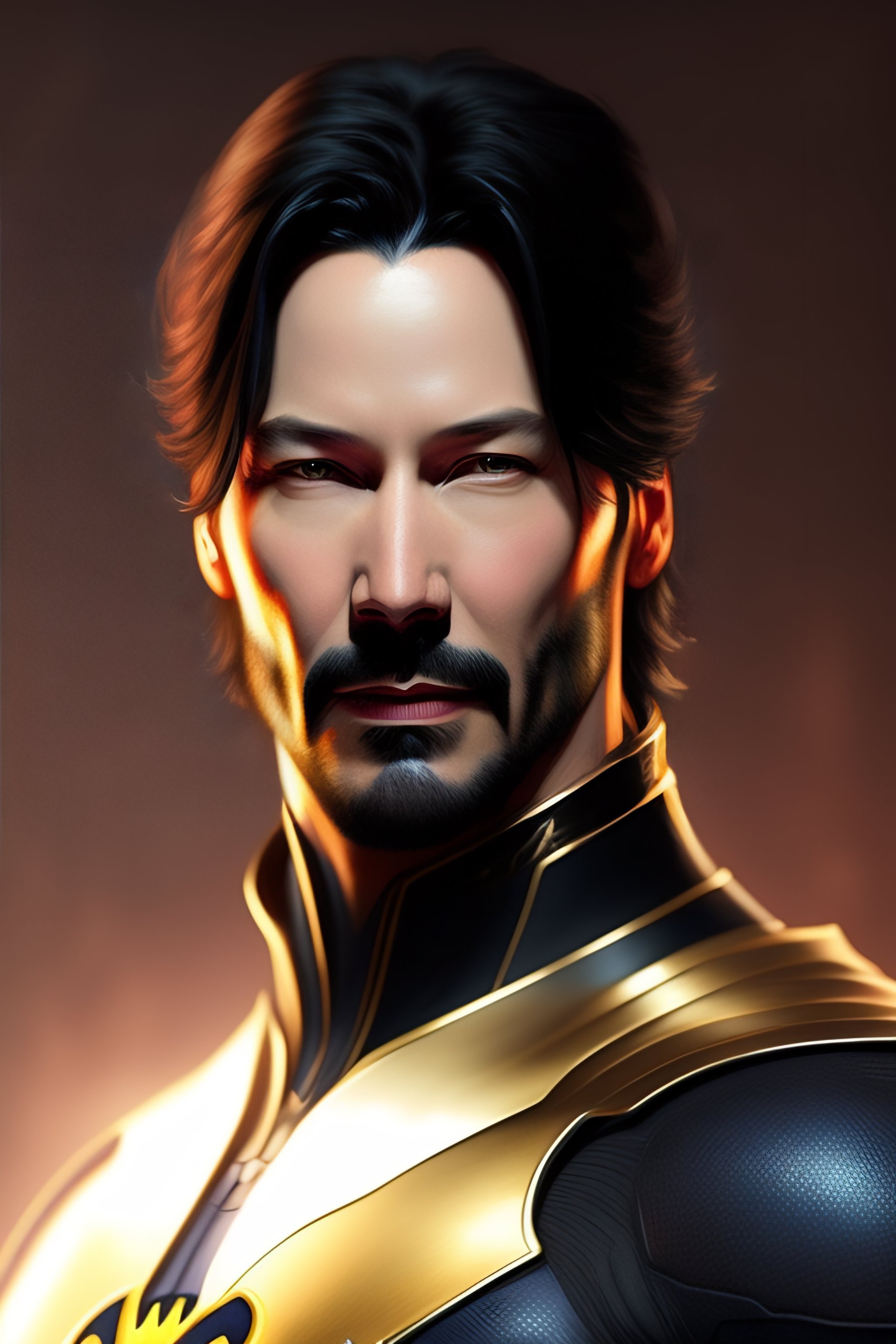 Lexica - Keanu reeves as the batman without his mask, digital art by ...