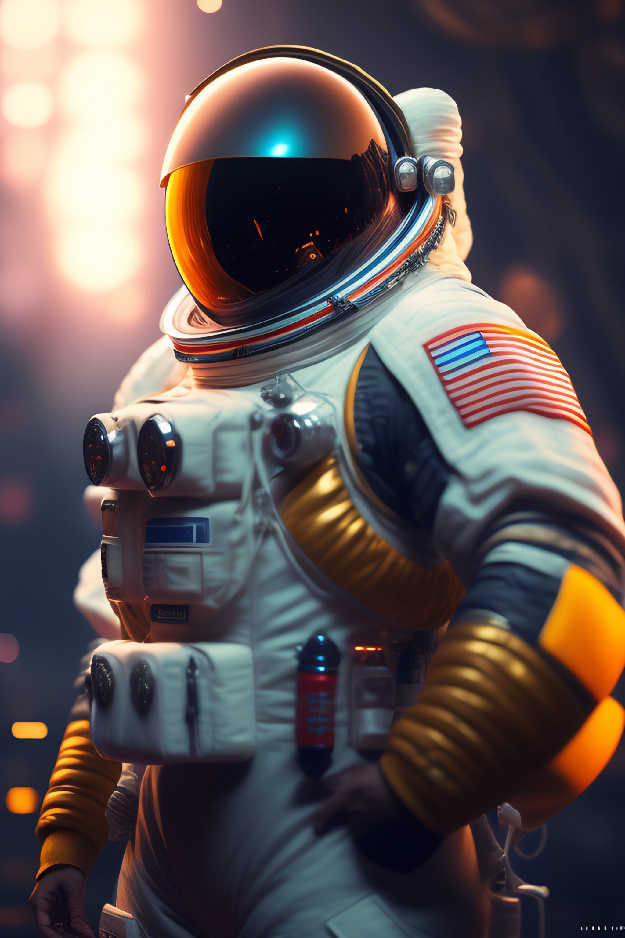 Lexica - Astronaut concept art, battle status, hyper detailed, digital ...