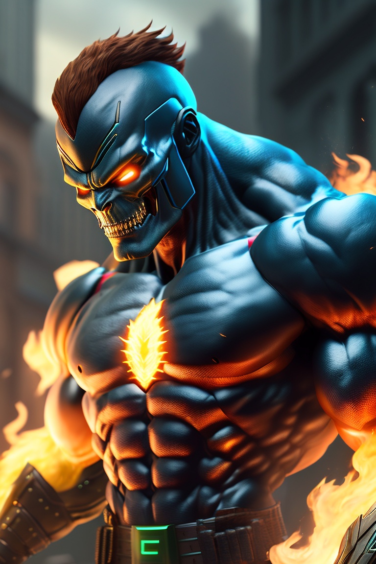Lexica - Ghost rider and hulk fusion, realistic, realistic lighting ...