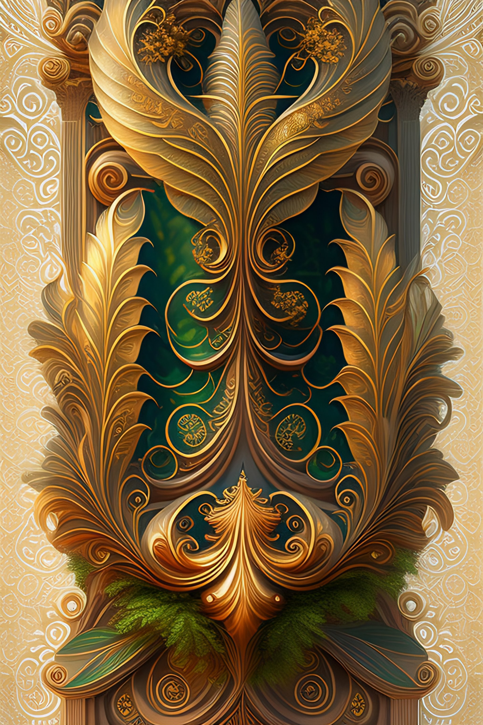 Lexica - Beautiful classical holy decorative ornament, sacred peacock ...