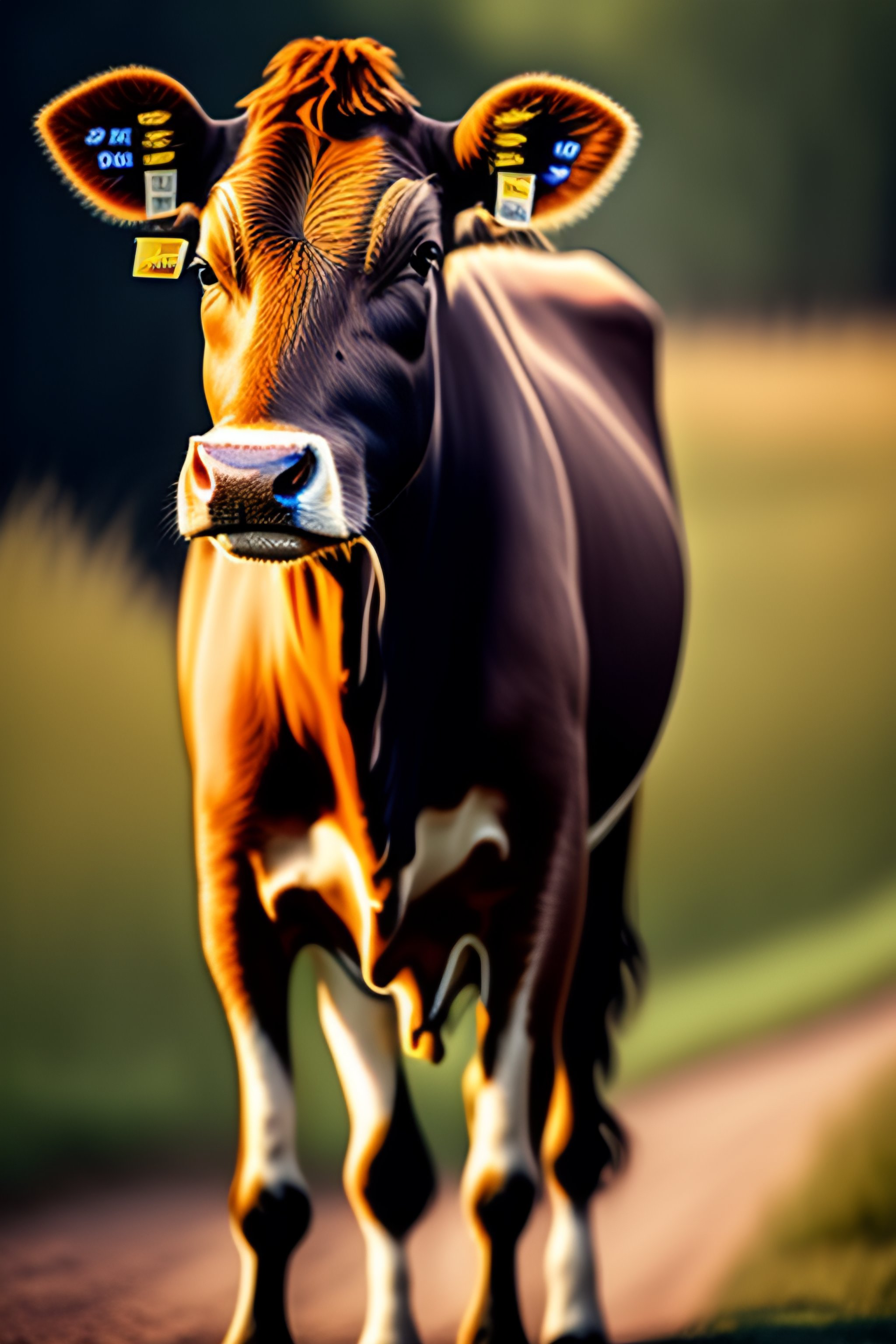 Lexica - Cow Model portrait with on catwalk