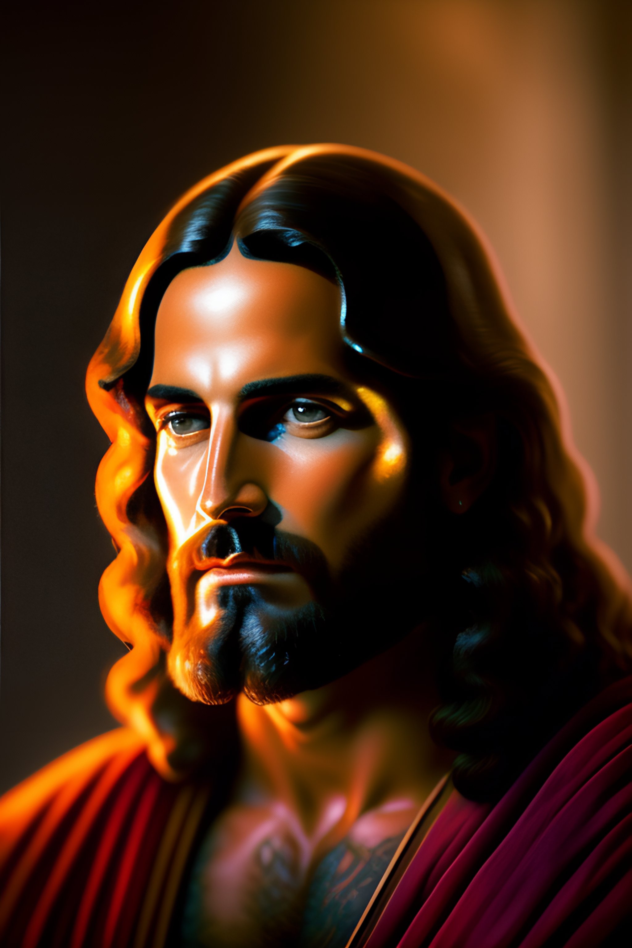 Lexica - Portrait of jesus hit satana