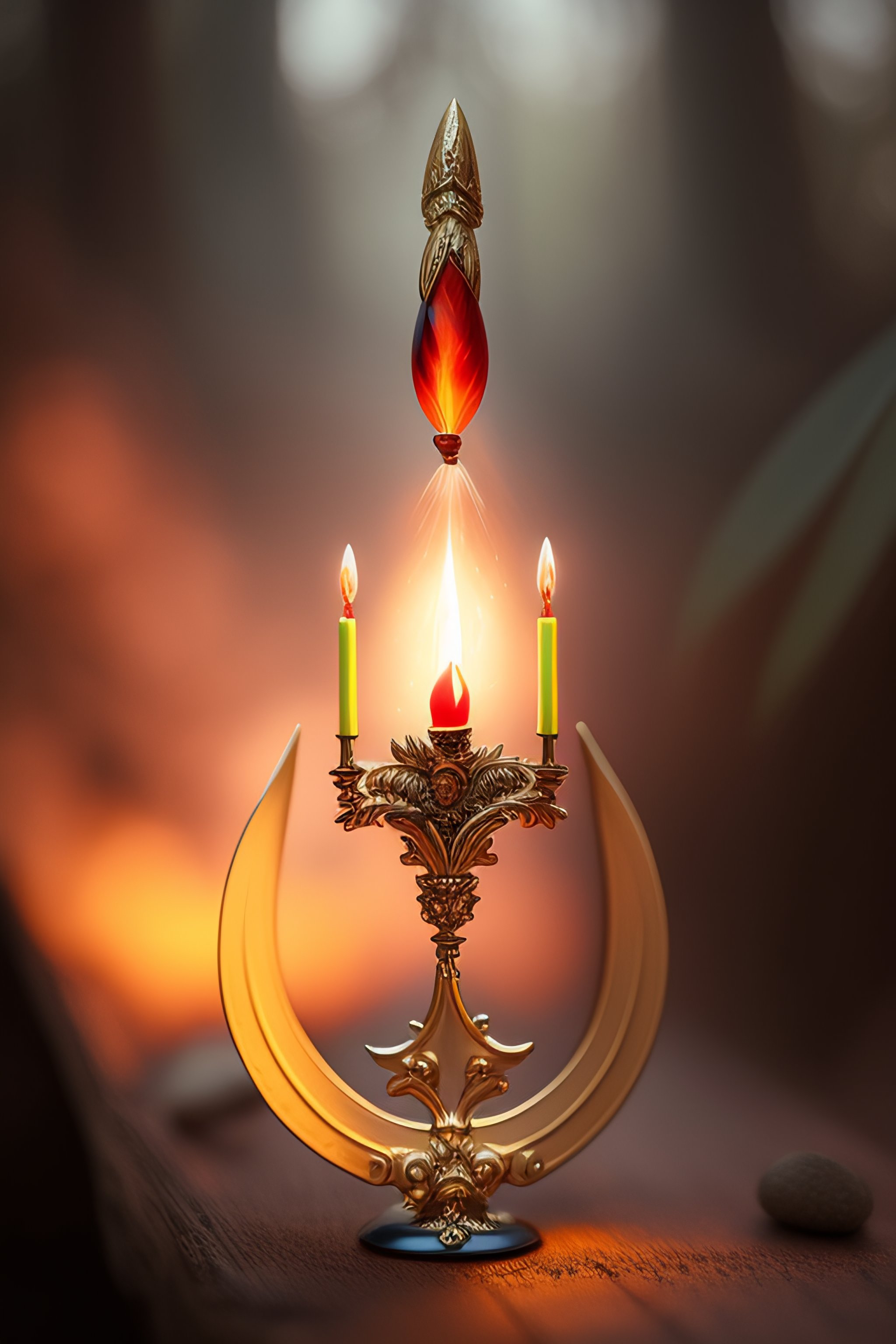 Lexica - Object, radiant bow and arrow, in the style of curse of strahd