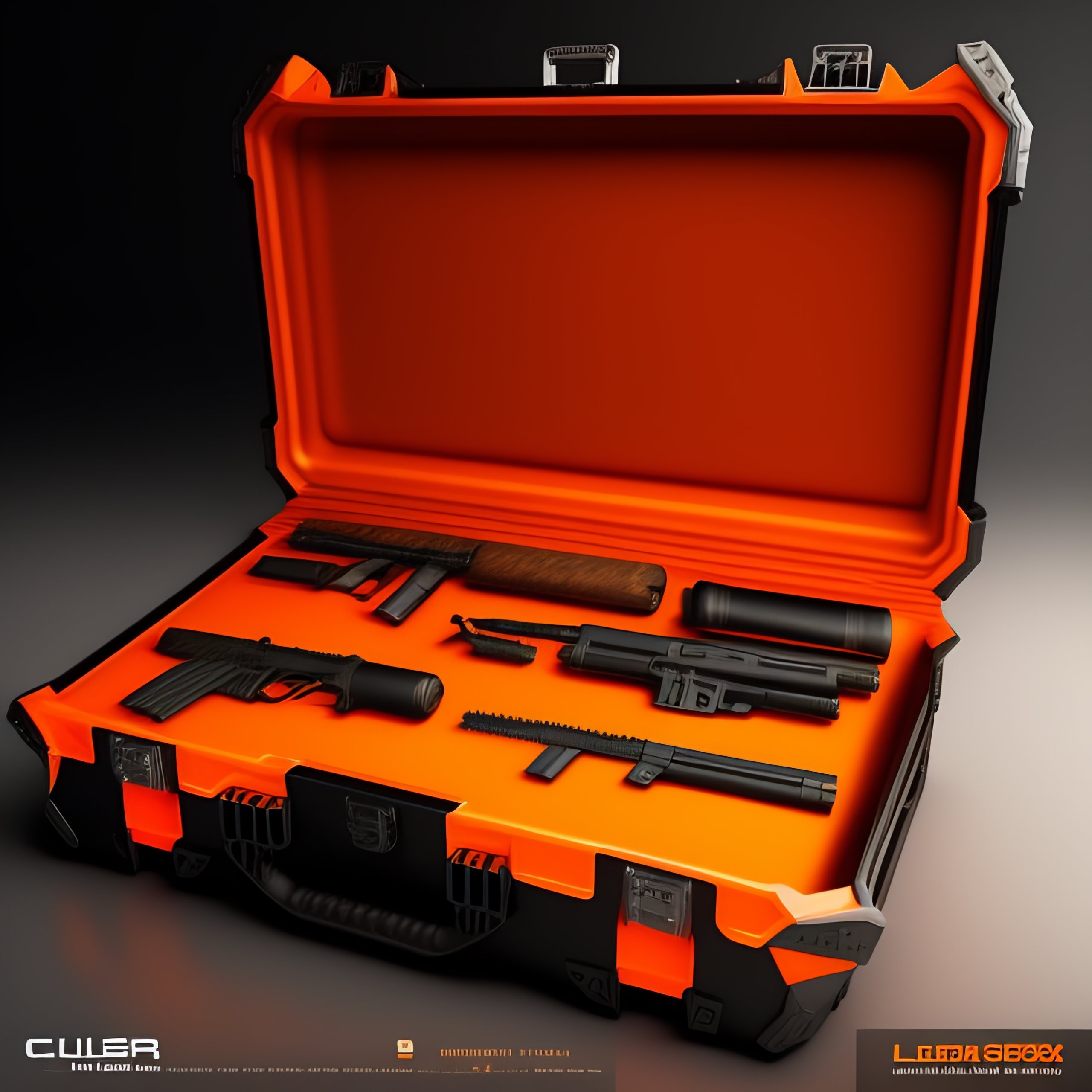 Lexica - CS-GO deluxe big gun box case, skin collection, orange color ...