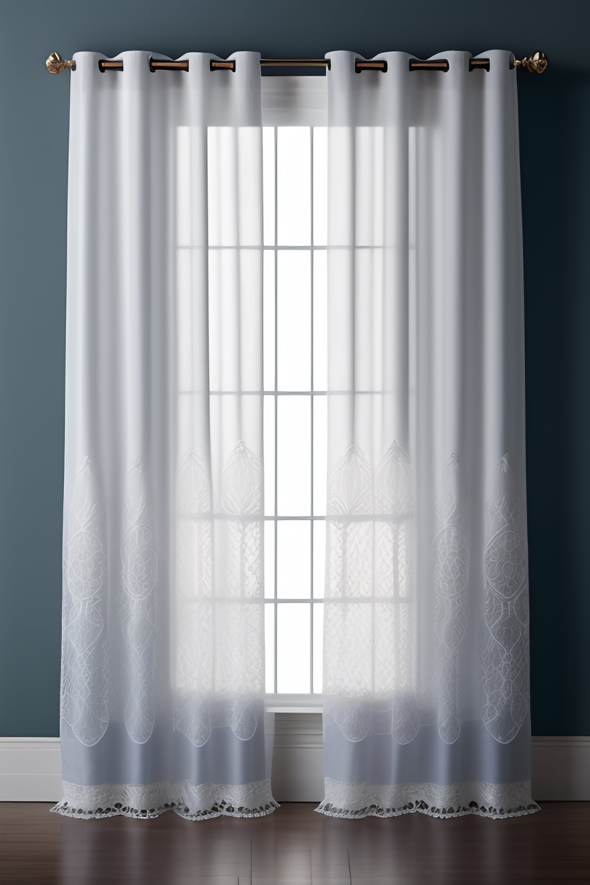Lexica - Landscape photograph of linen white curtains swaying in the ...