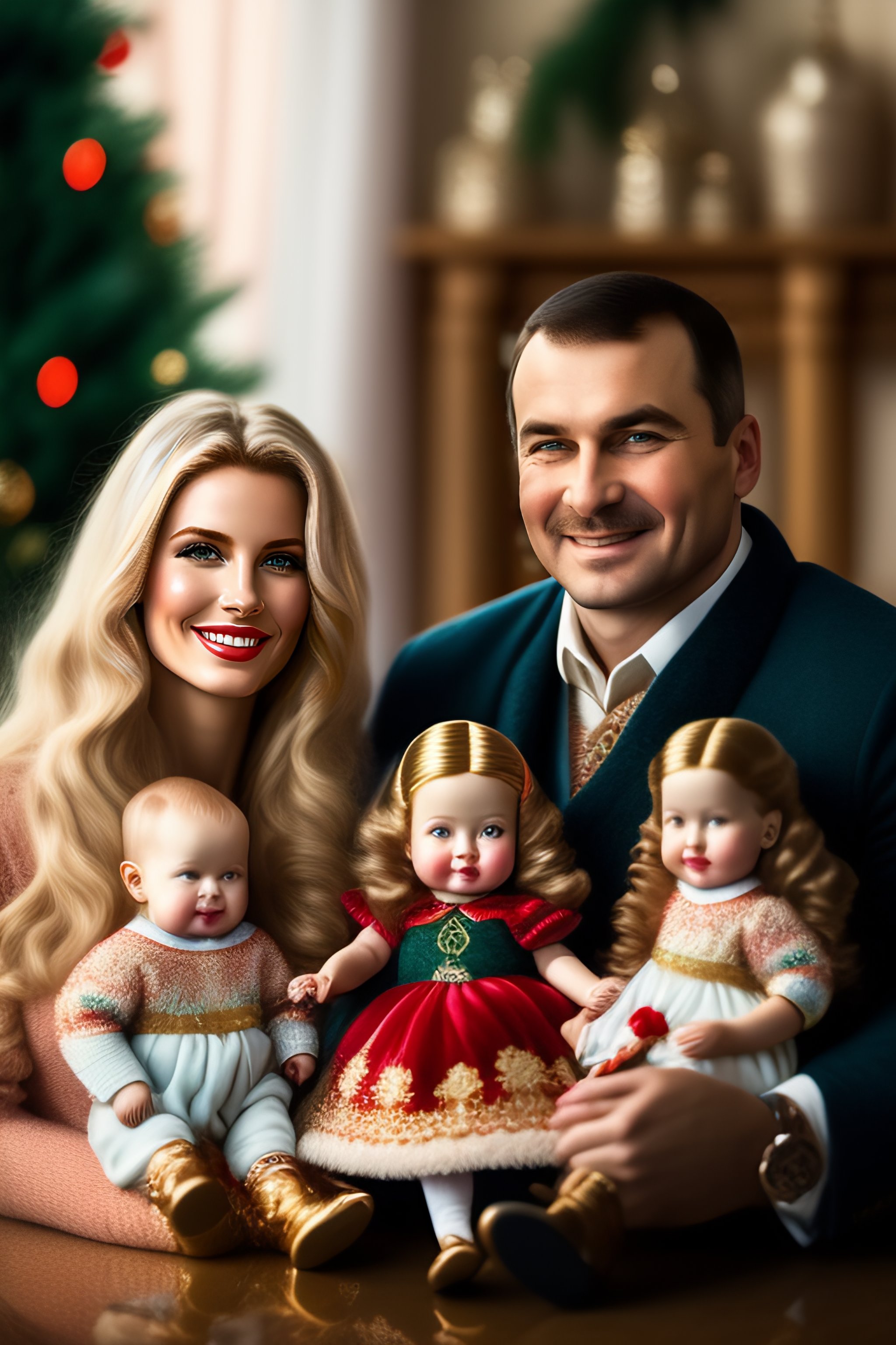 Lexica - Happy russian family in aparts, celebrating happy new year ...