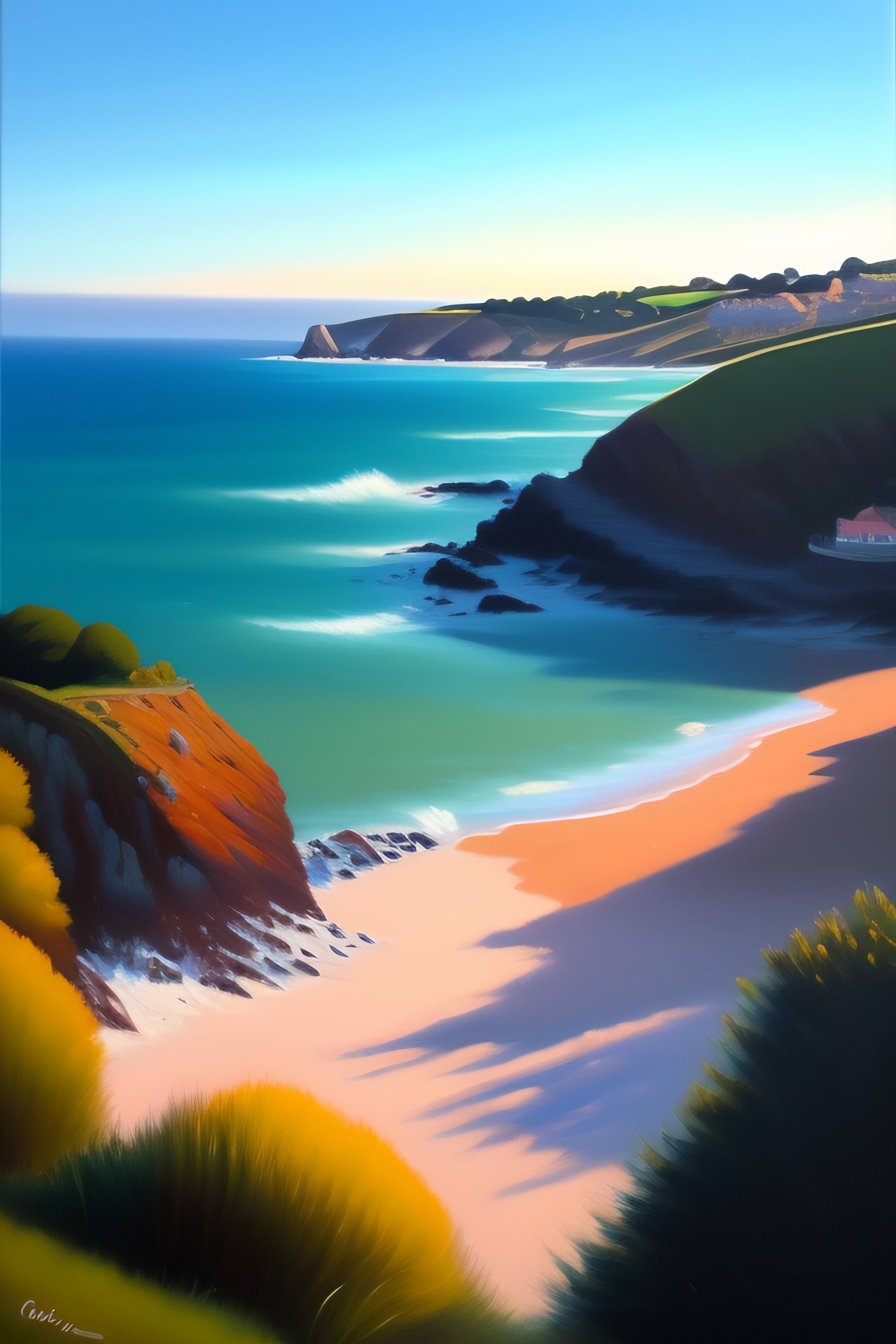 Lexica - Torquay devon oil painting