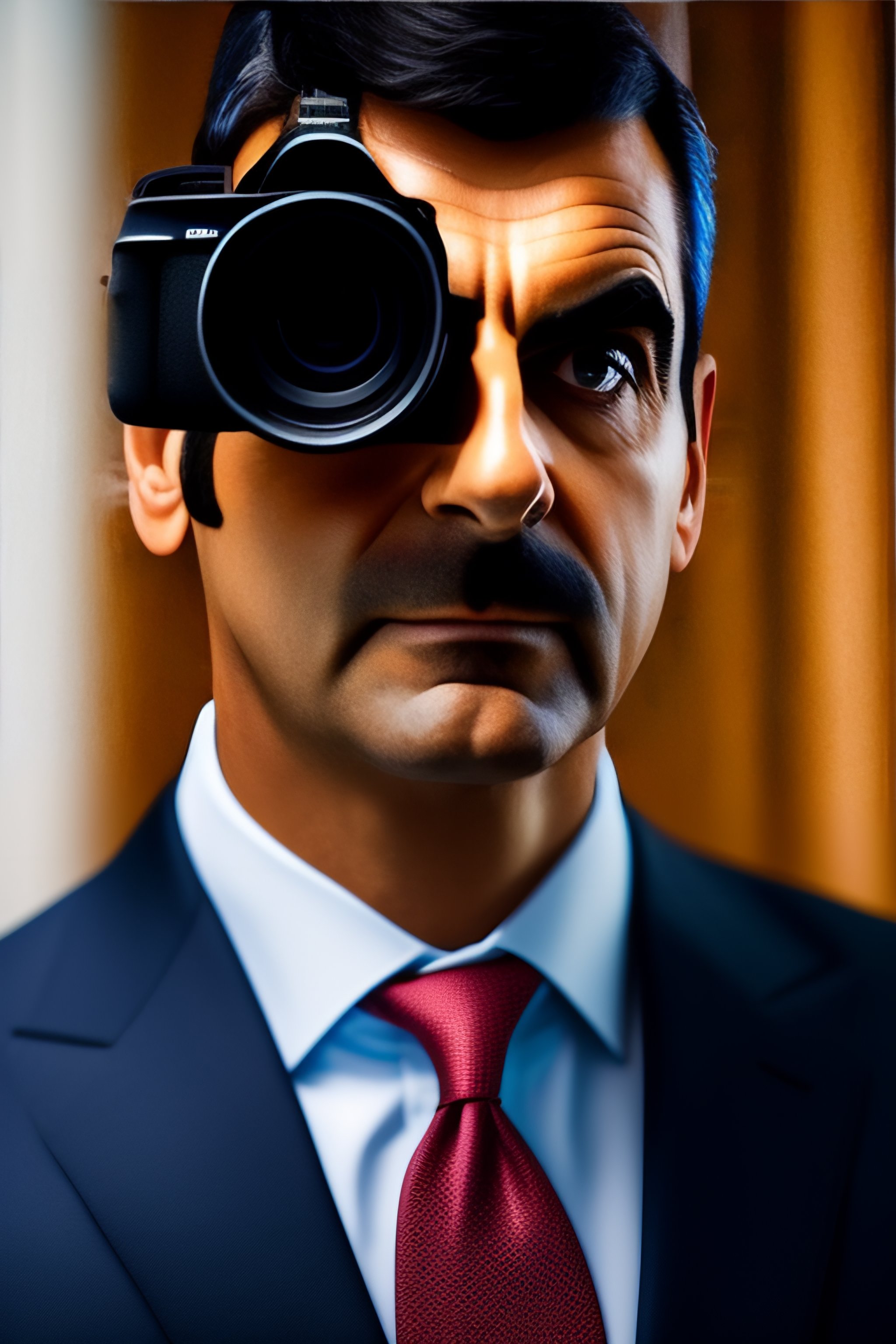 Lexica - Create an image of a cameraman standing behind a video camera ...