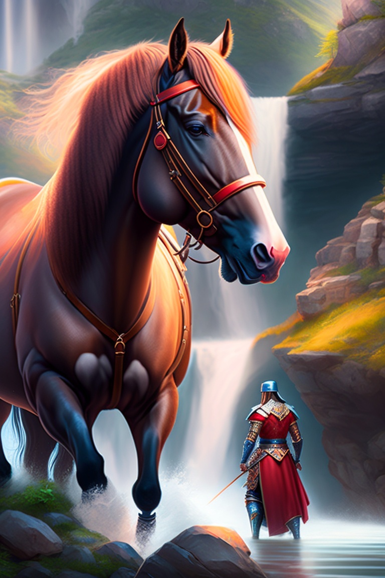 Lexica - The thundering sound of water echoes around a gallant knight ...