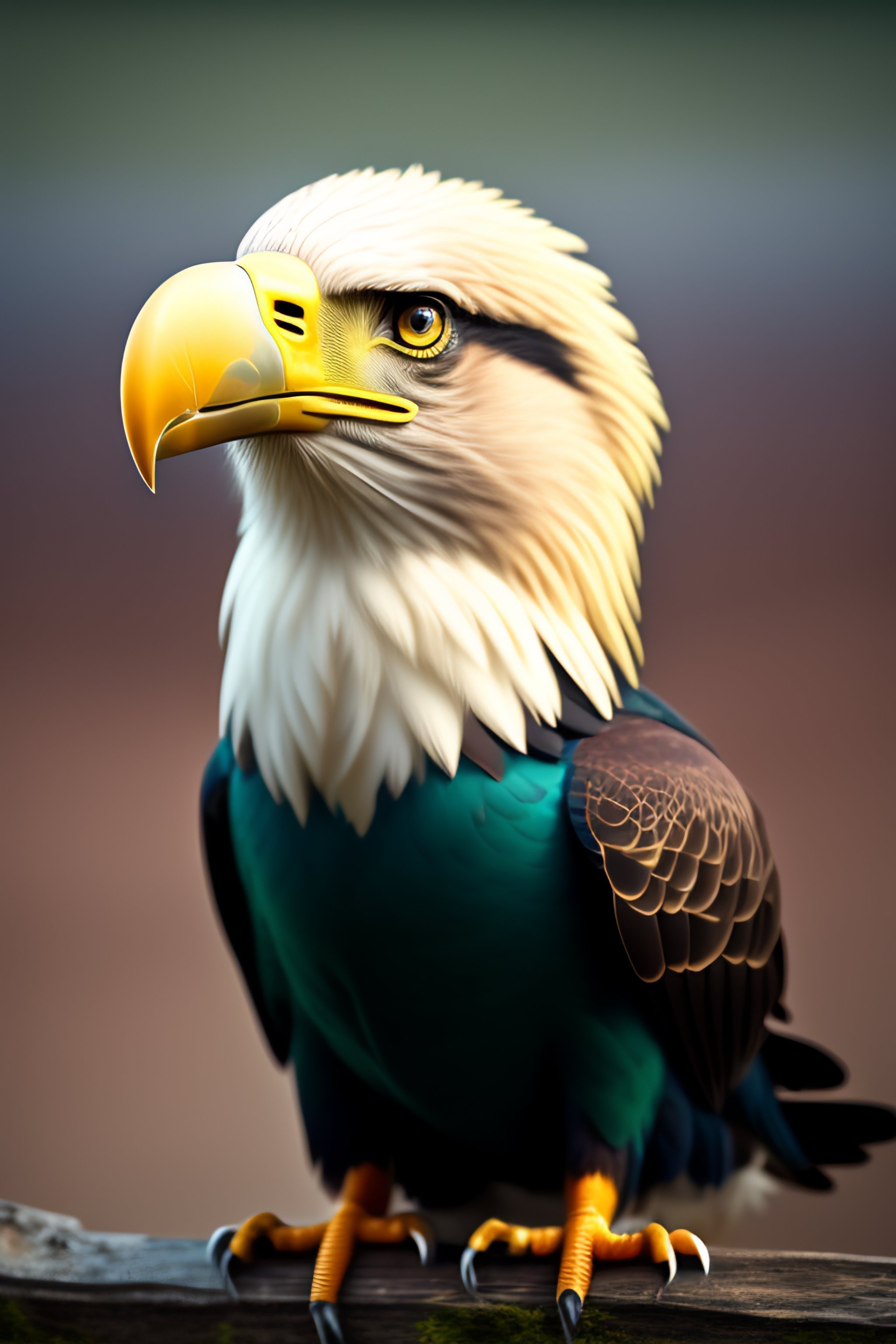 Lexica - A friendly smiling eagle as a cartoon mascot