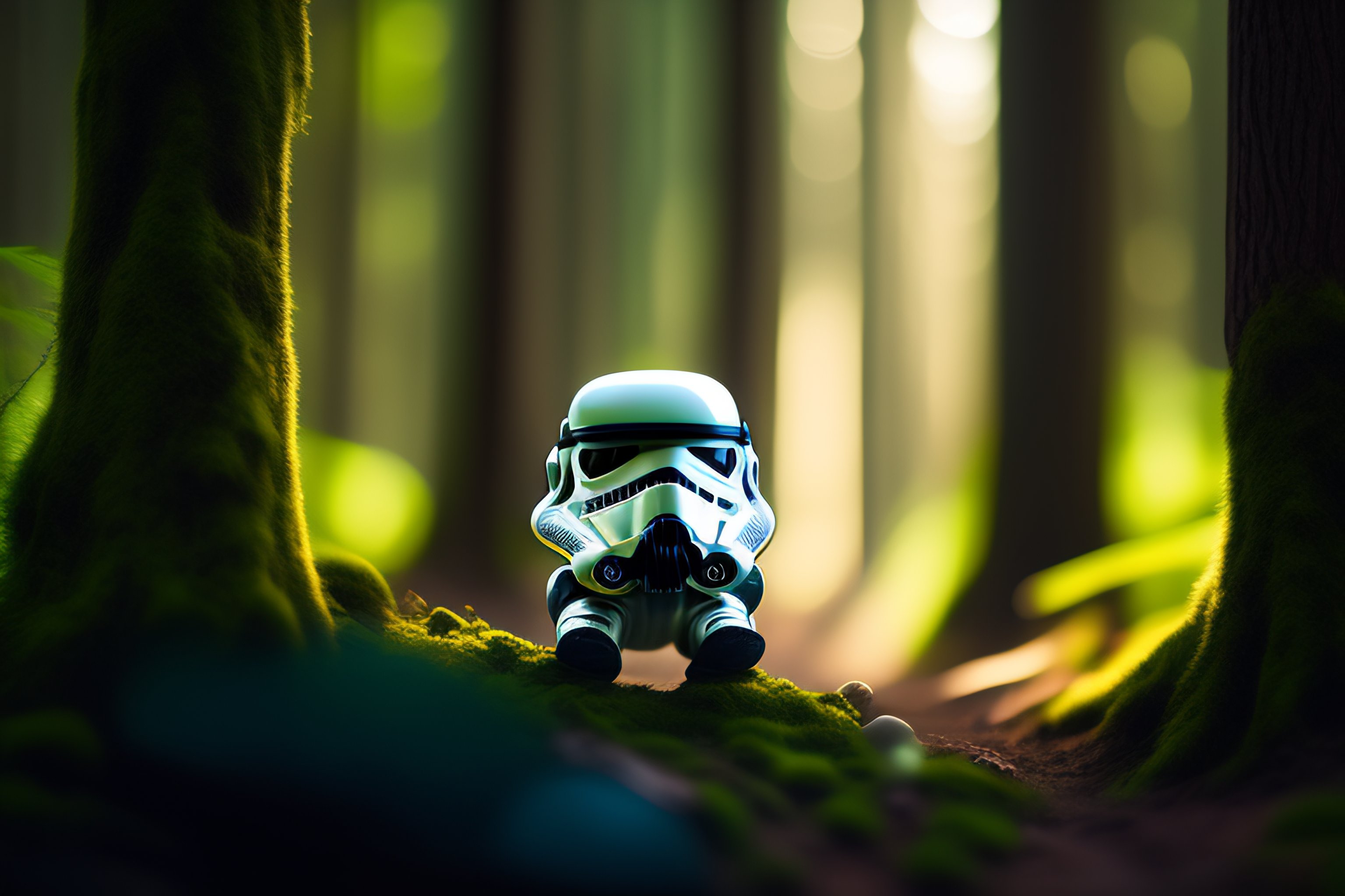 Lexica - Baby stormtrooper in the forest cinematic
