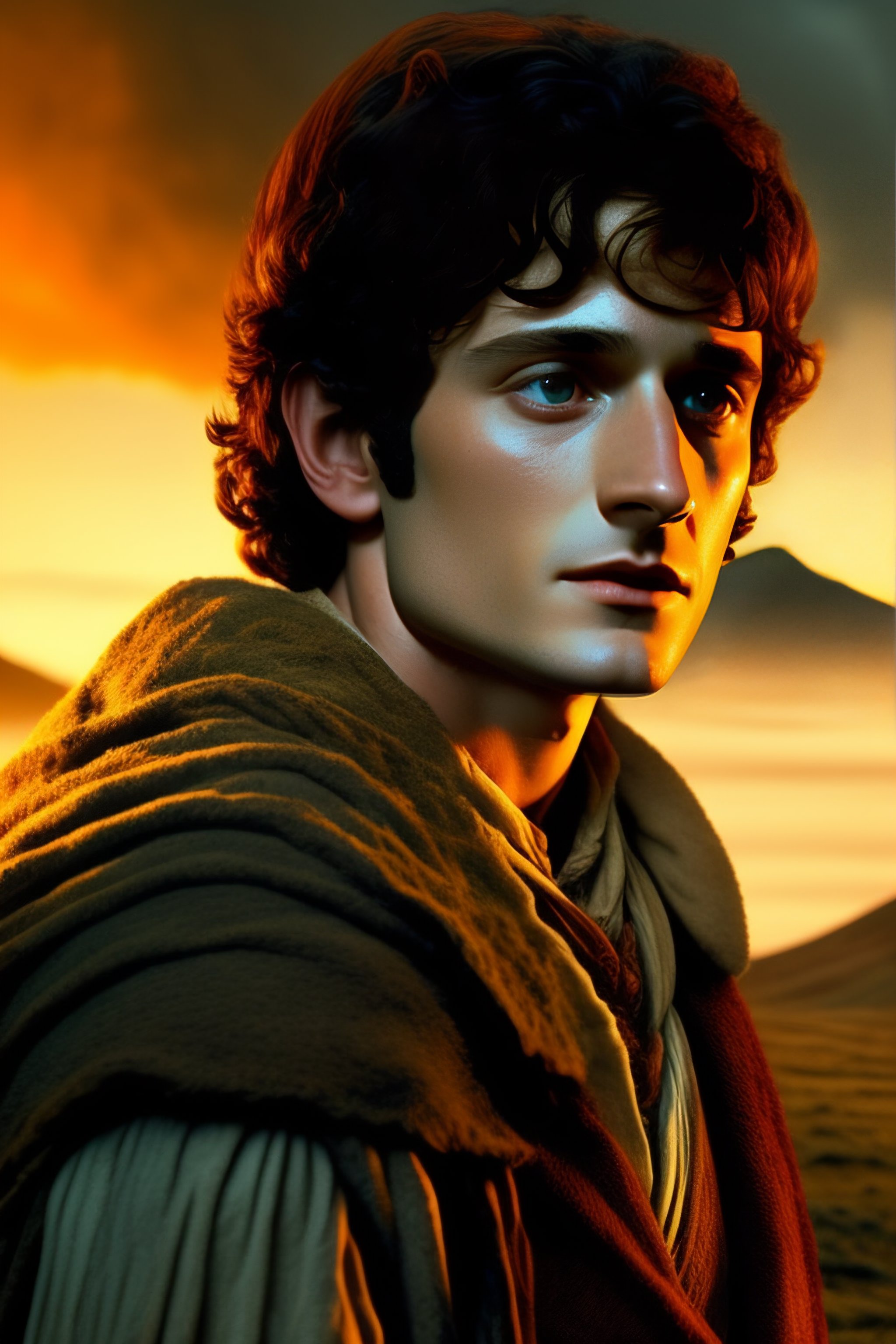 Lexica - Frodo baggins in lord of the rings, in 80s style dark mythical ...