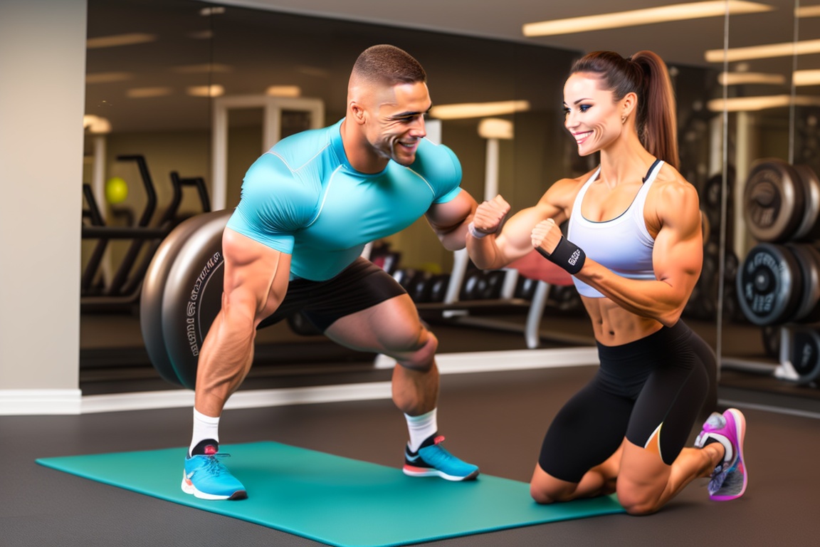 Lexica - The image depicts a professional personal fitness trainer ...