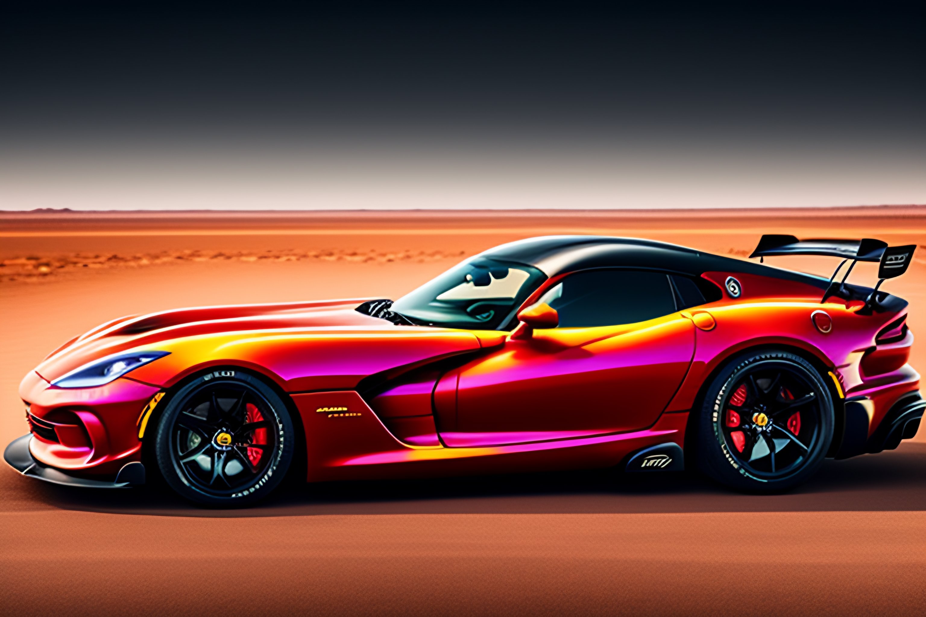 Lexica - Dodge viper racing ferrari in mars