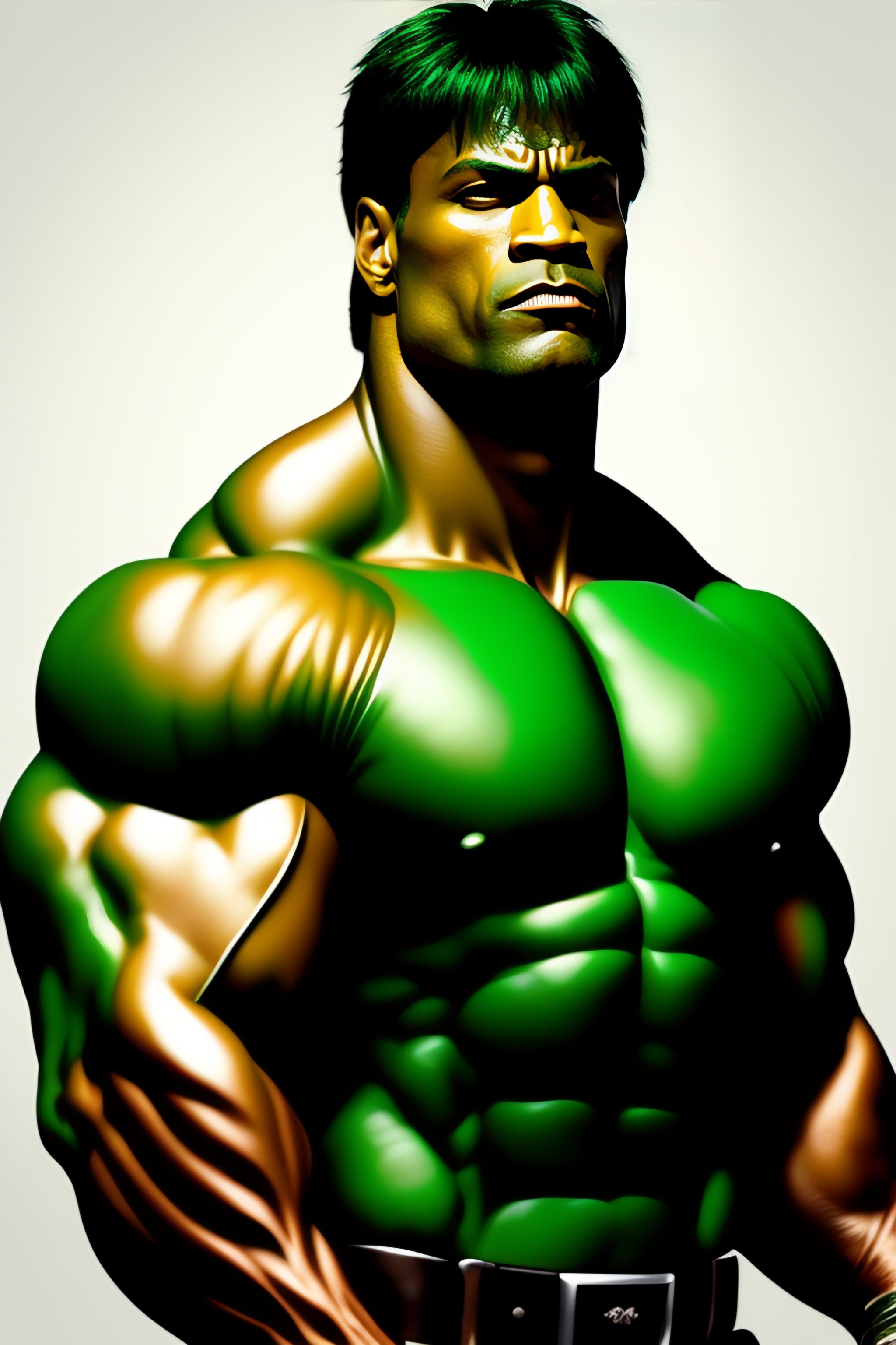 Dwayne Johnson Dressed As The Hulk