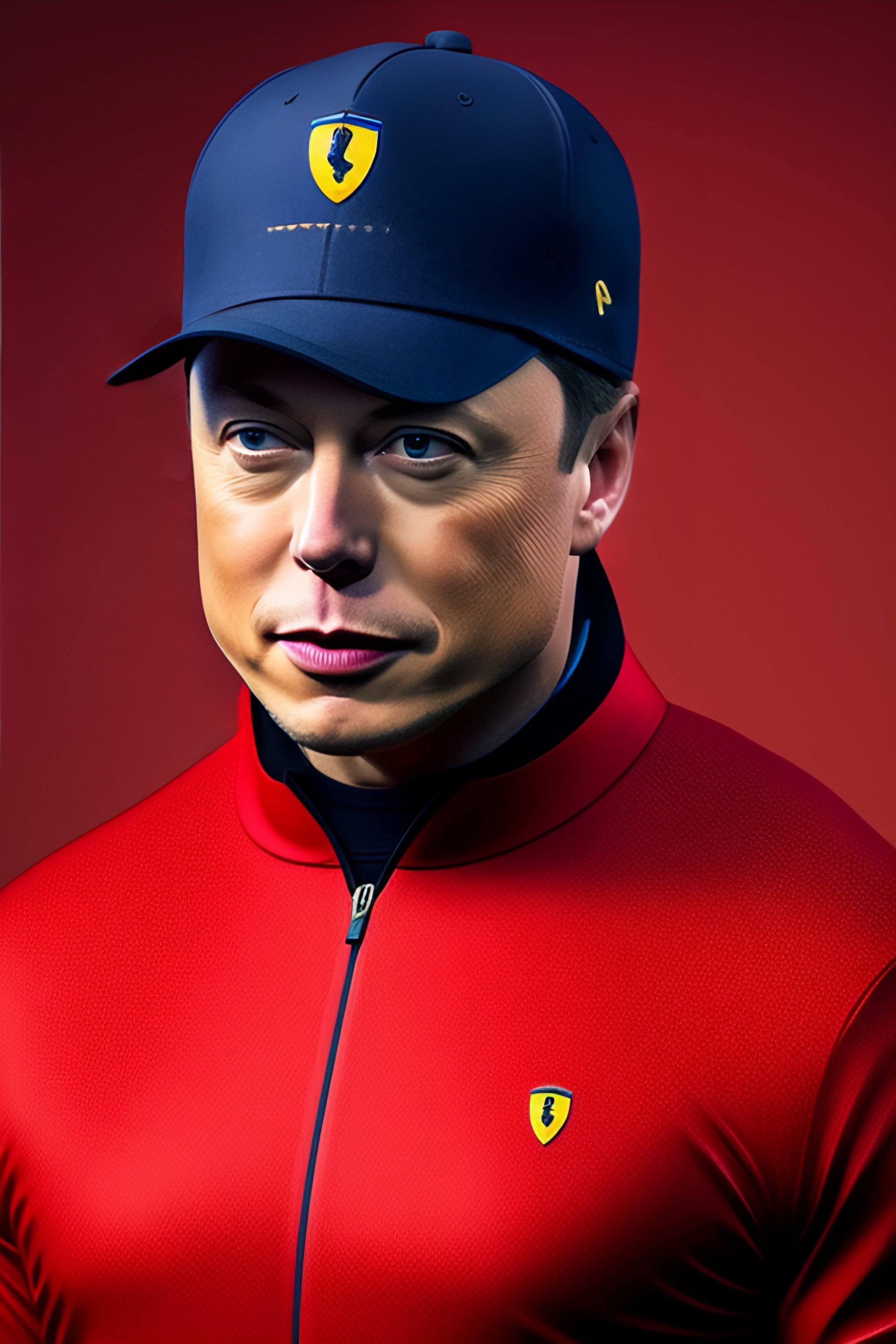 Lexica - Elon musk wearing a ferrari hat, High-quality material, crisp ...