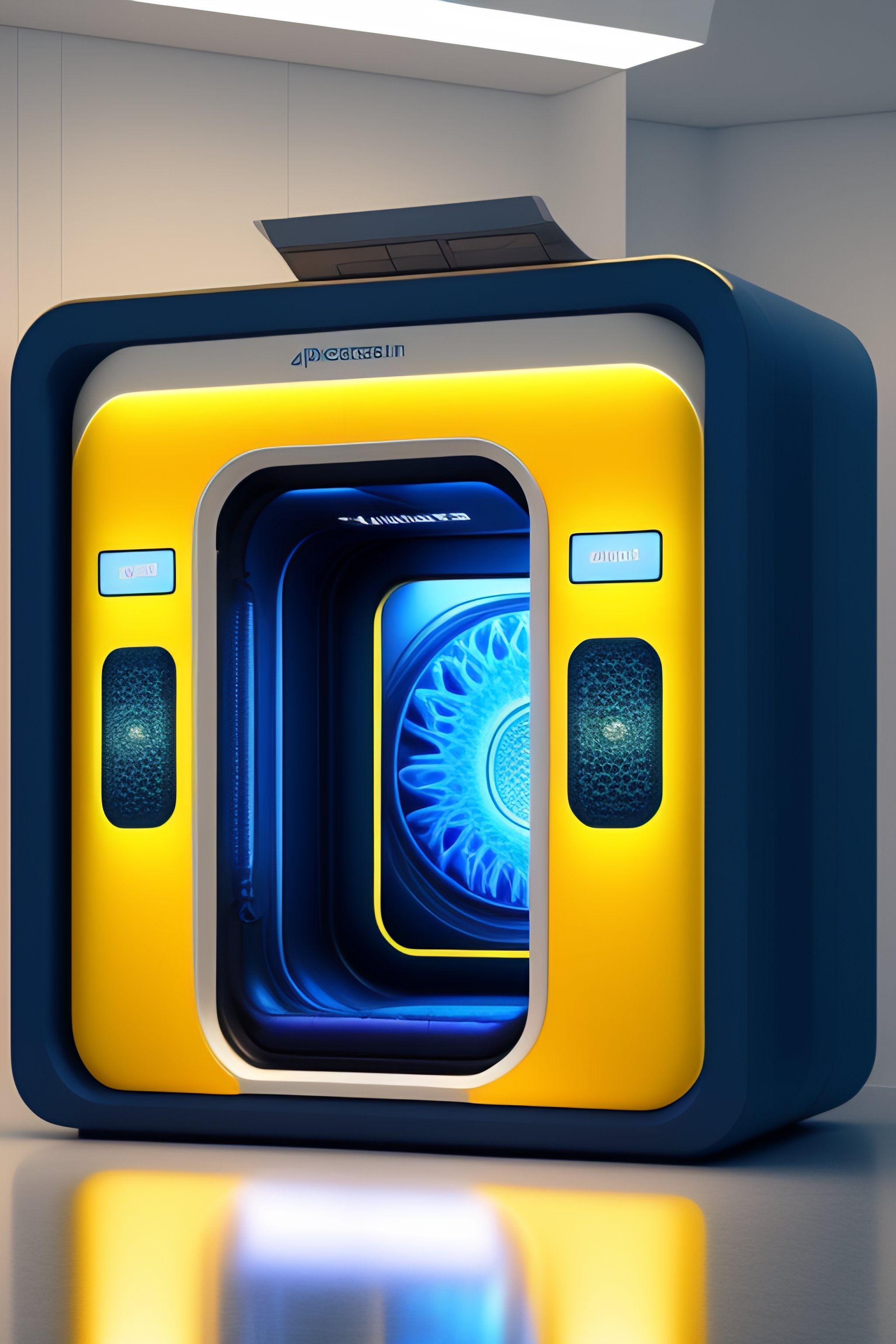 Lexica - Generate an image of a futuristic CT scanner room in the style ...