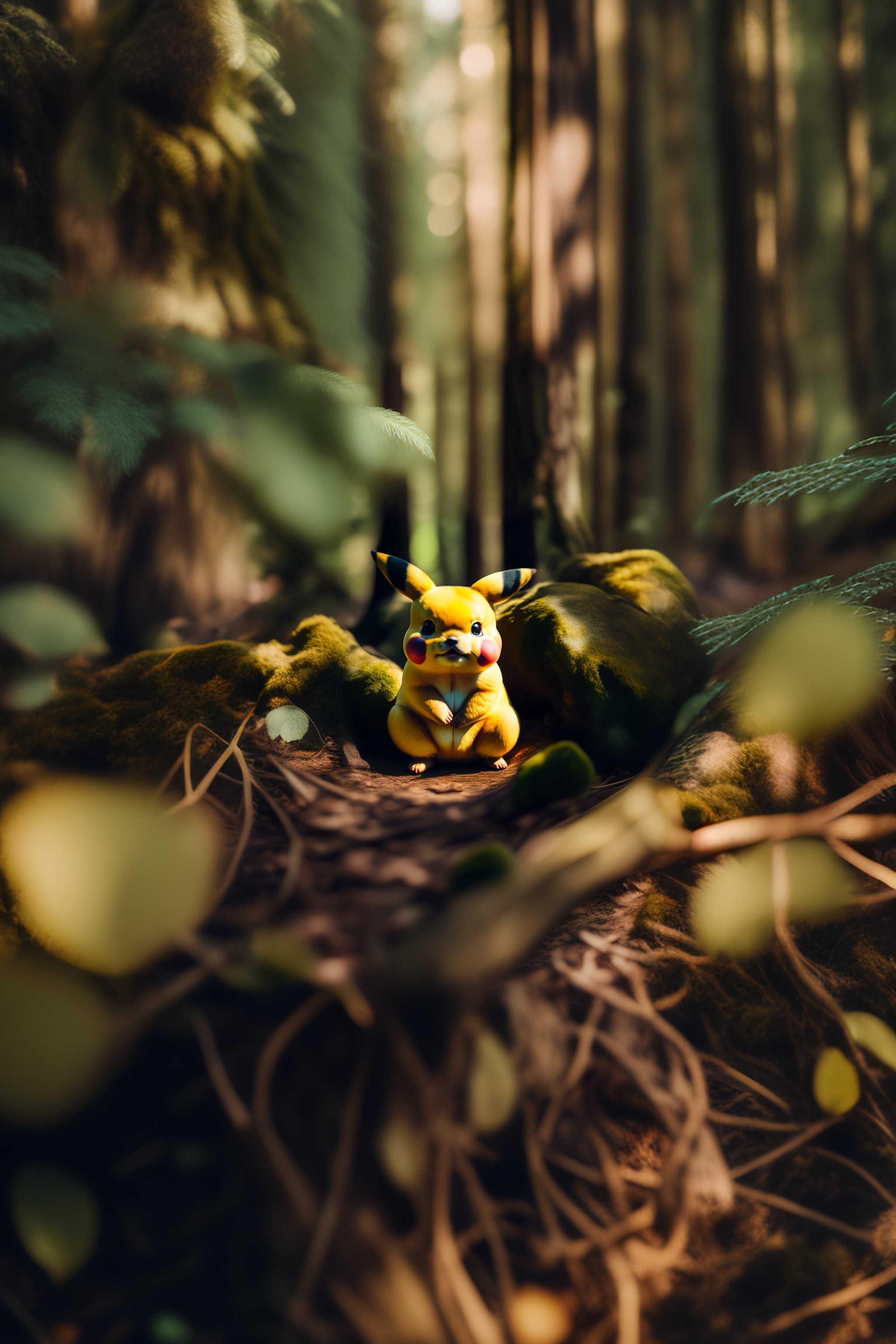 Lexica - Hyper realistic pikachu baby left in the woods,weird ...