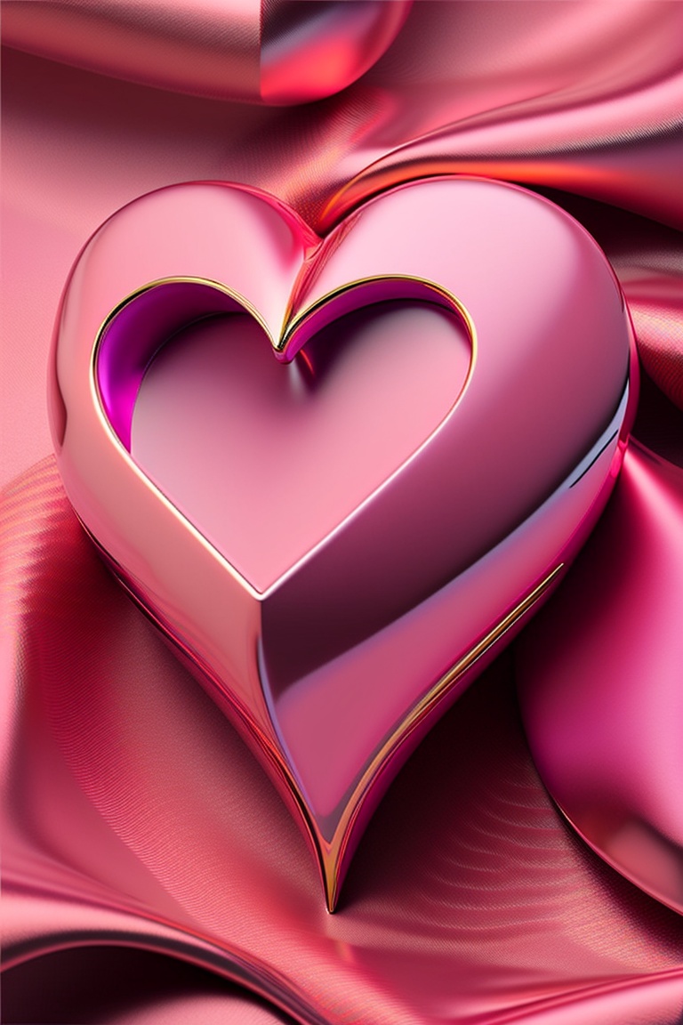 Lexica - 3d heart pattern design, wrap, double heart, big, small, pink ...