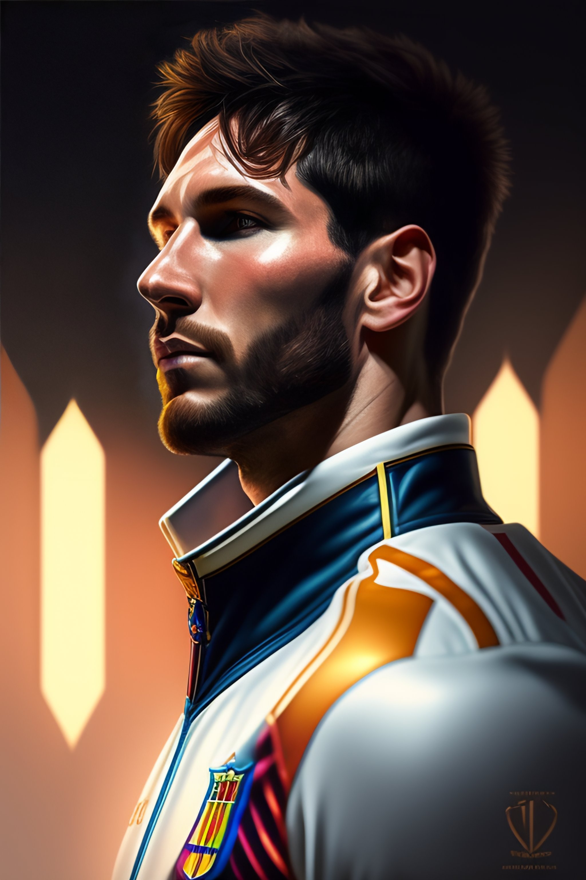 Lexica - Portrait of Lionel Messi, intricate, elegant, highly detailed ...