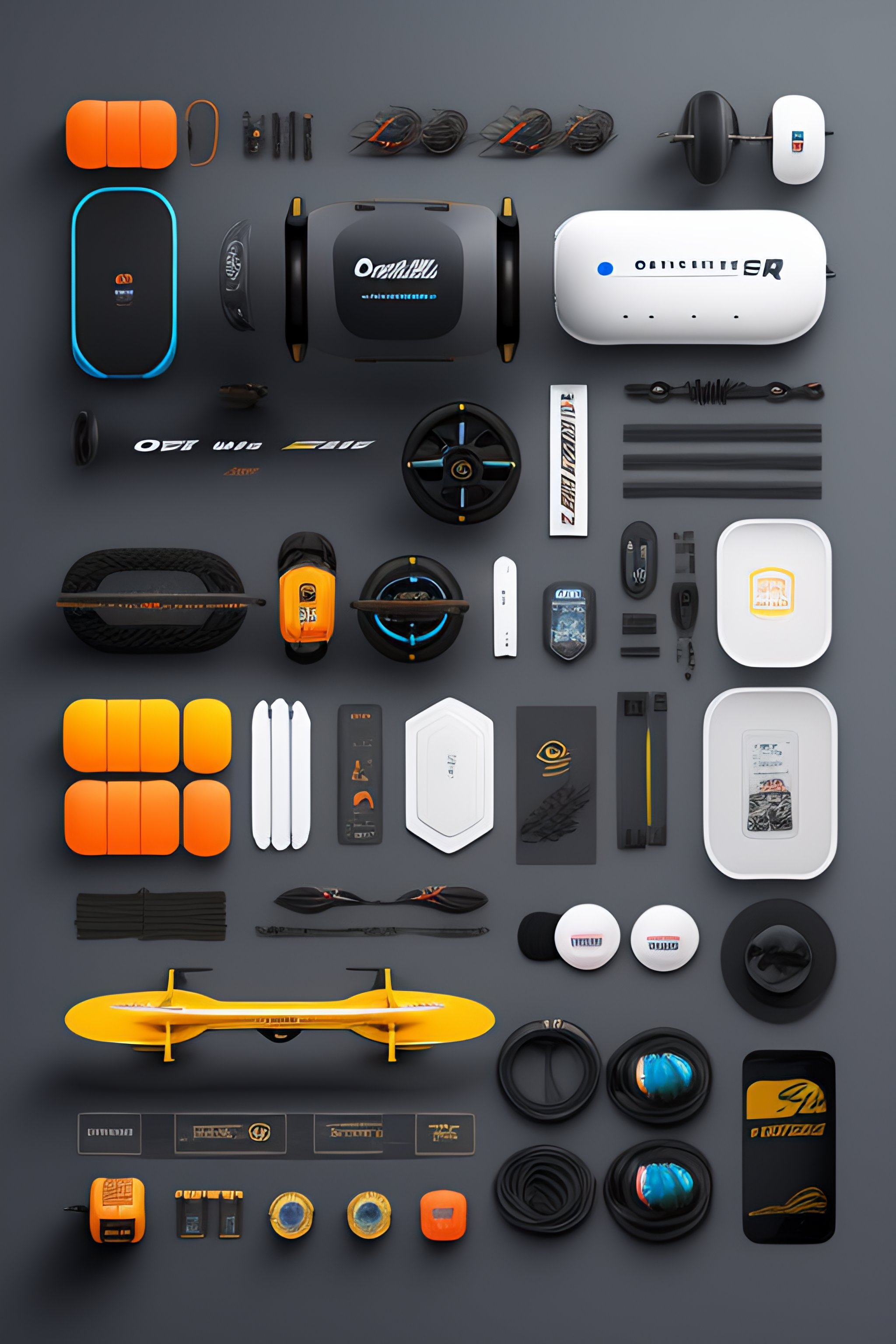 Lexica - Onewheel electric skateboard, Costumes and props, Knolling ...