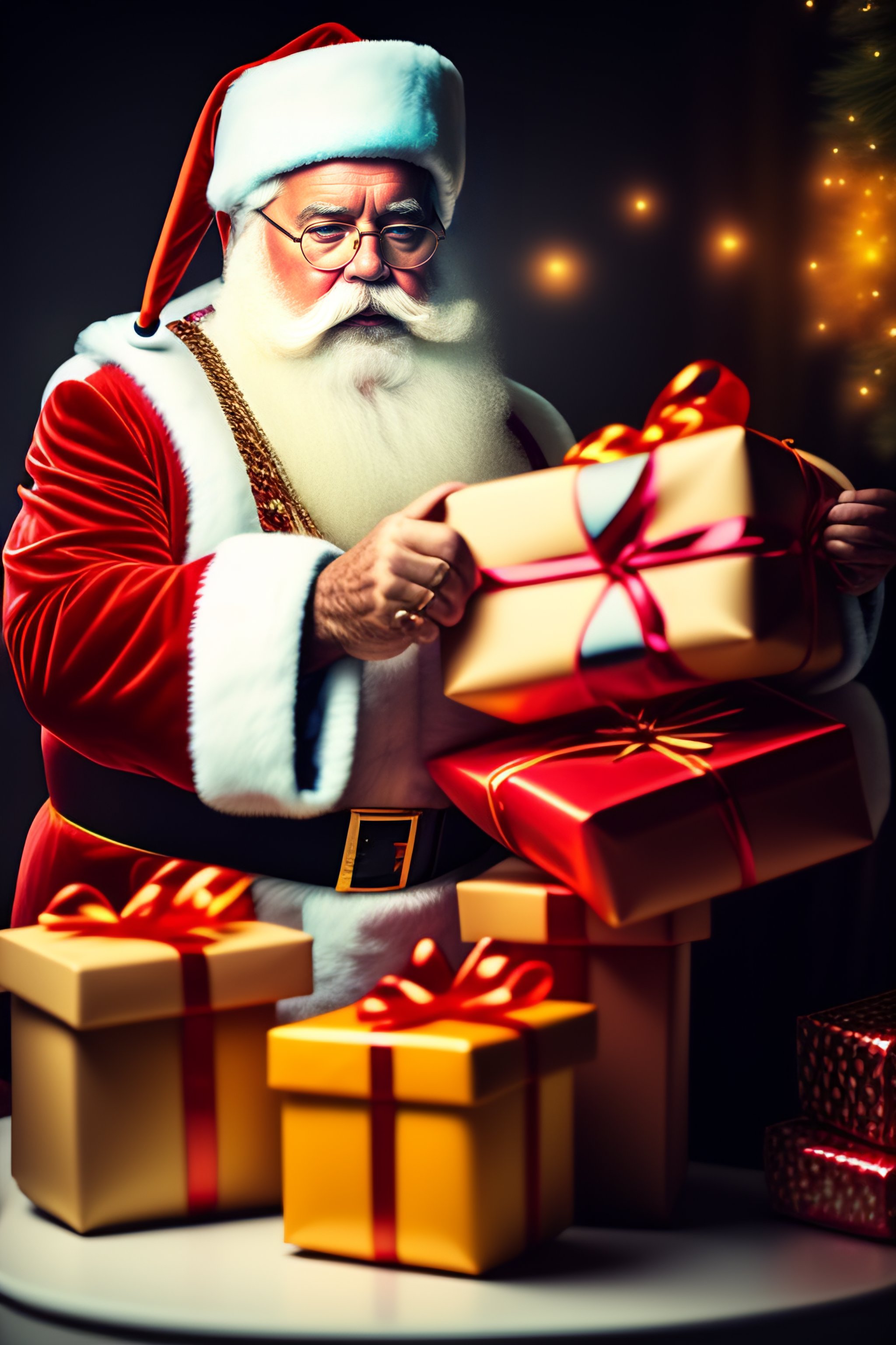 Lexica - Santa breaking gifts