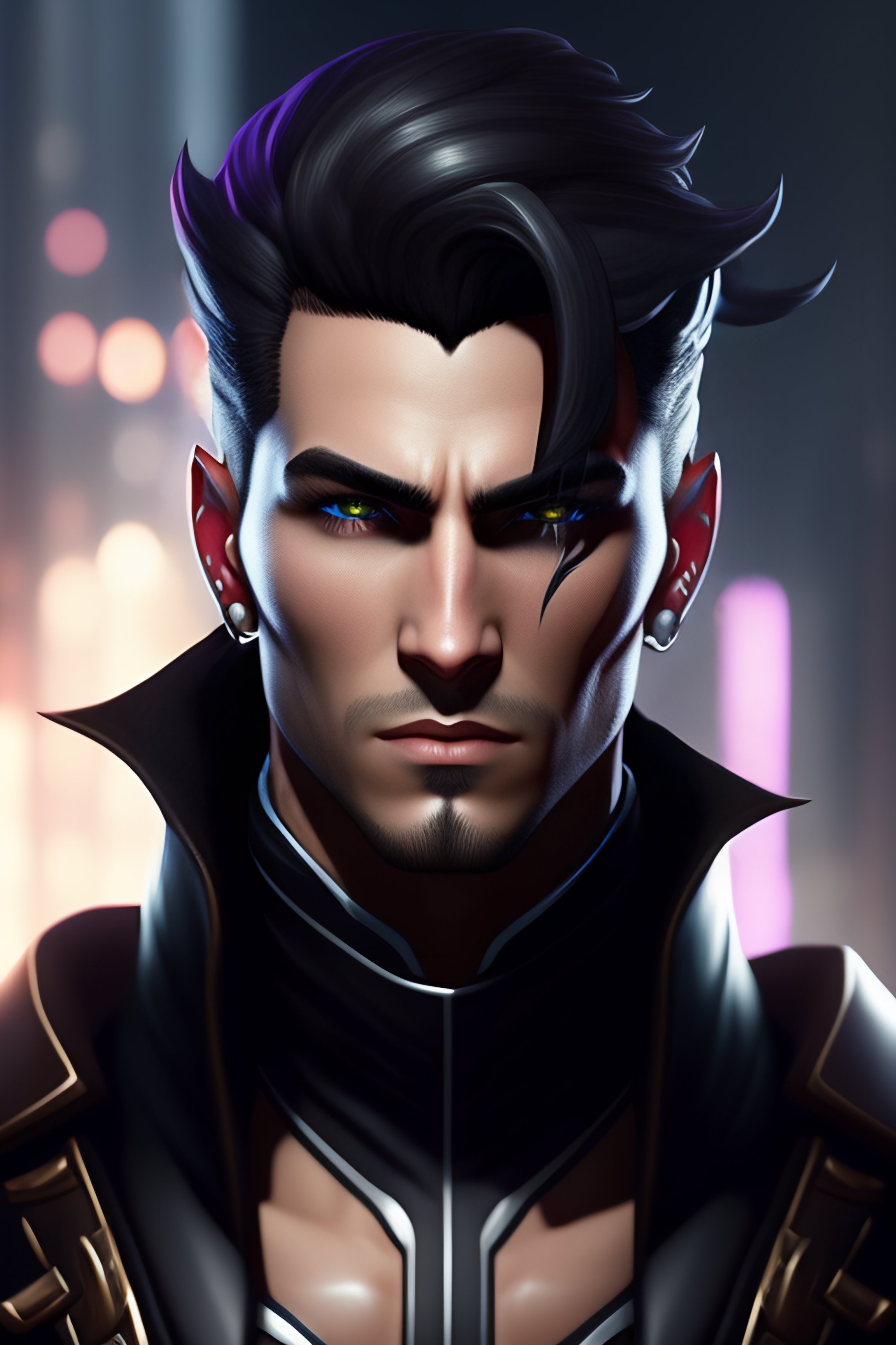 Lexica - Close up portrait of a beautiful human male rogue assassin in ...
