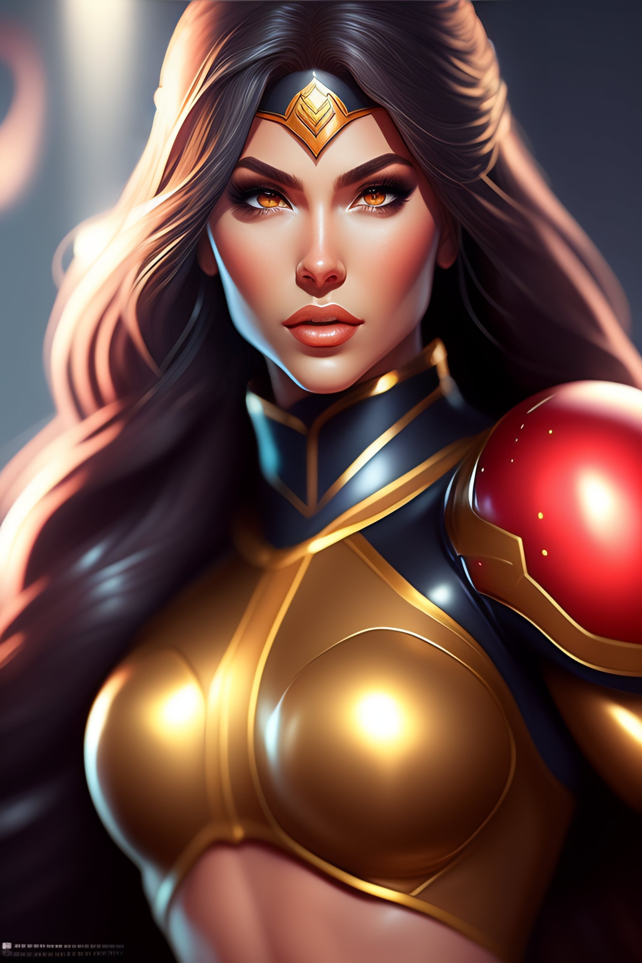 Lexica - Hot, female superhero, full character view, highly detailed, artgerm style, artstation ...