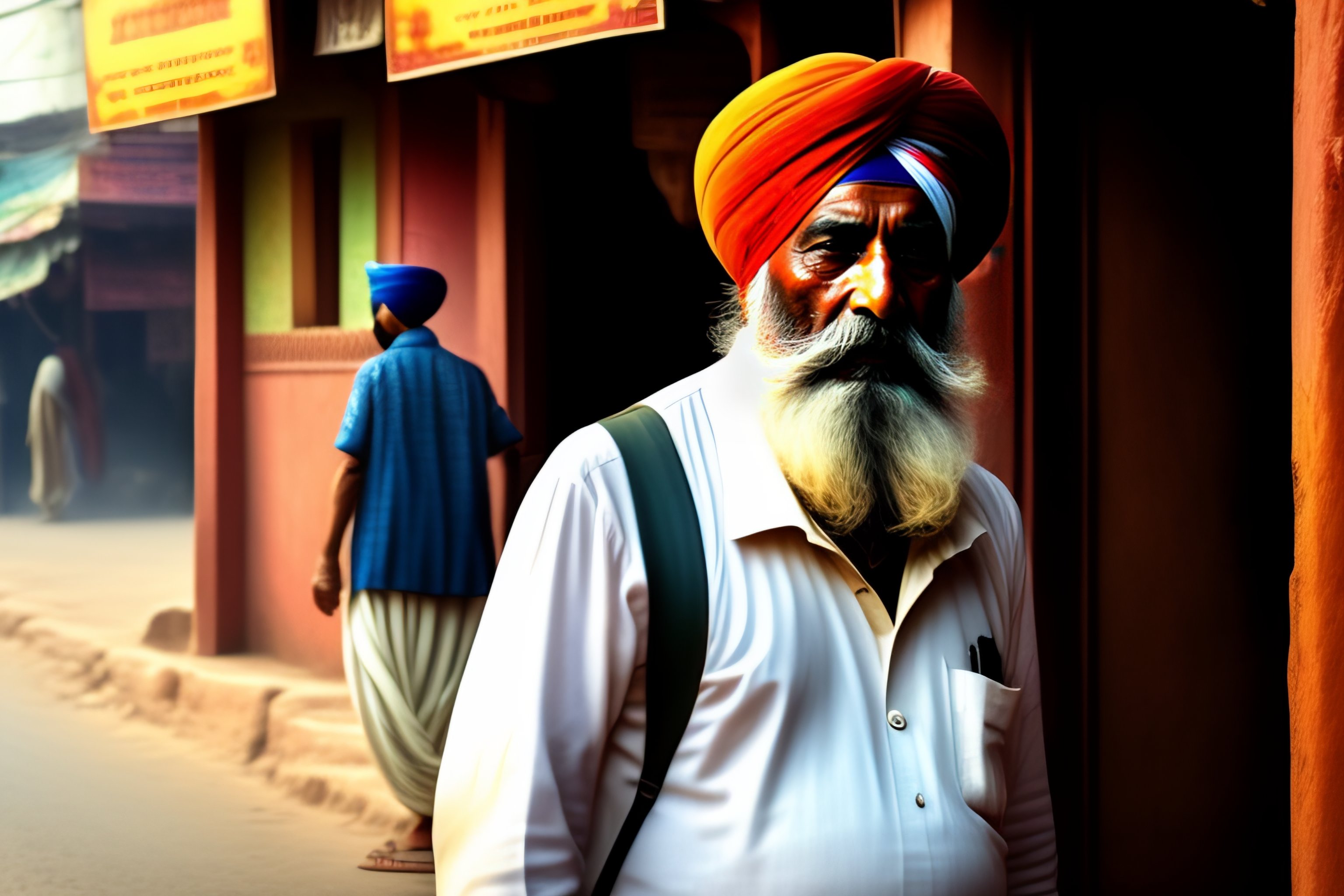 Lexica - A sardar walking on the streets of amritsar