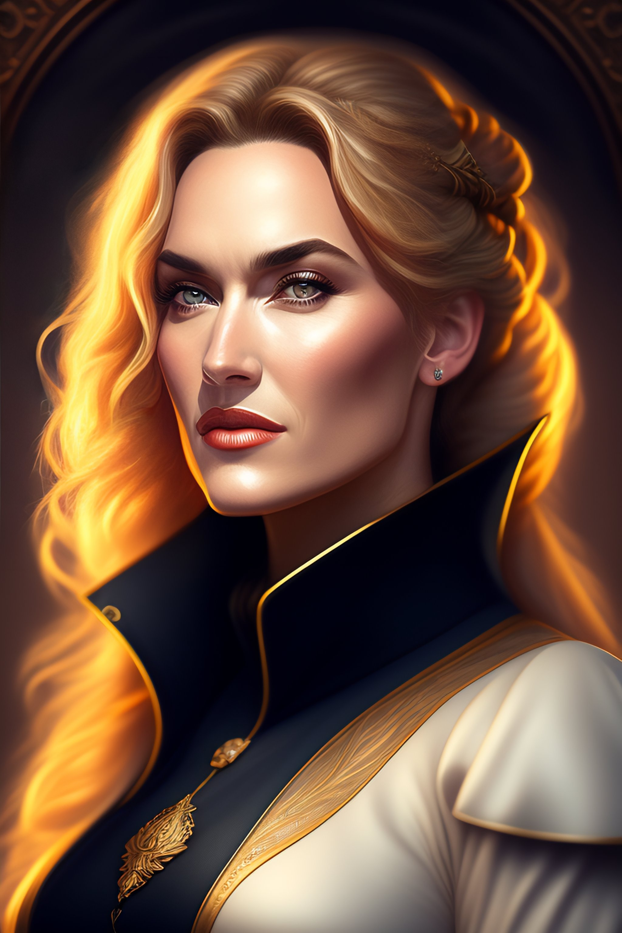Lexica - Kate Winslet Female bard fantasy, symmetrical beautiful ...