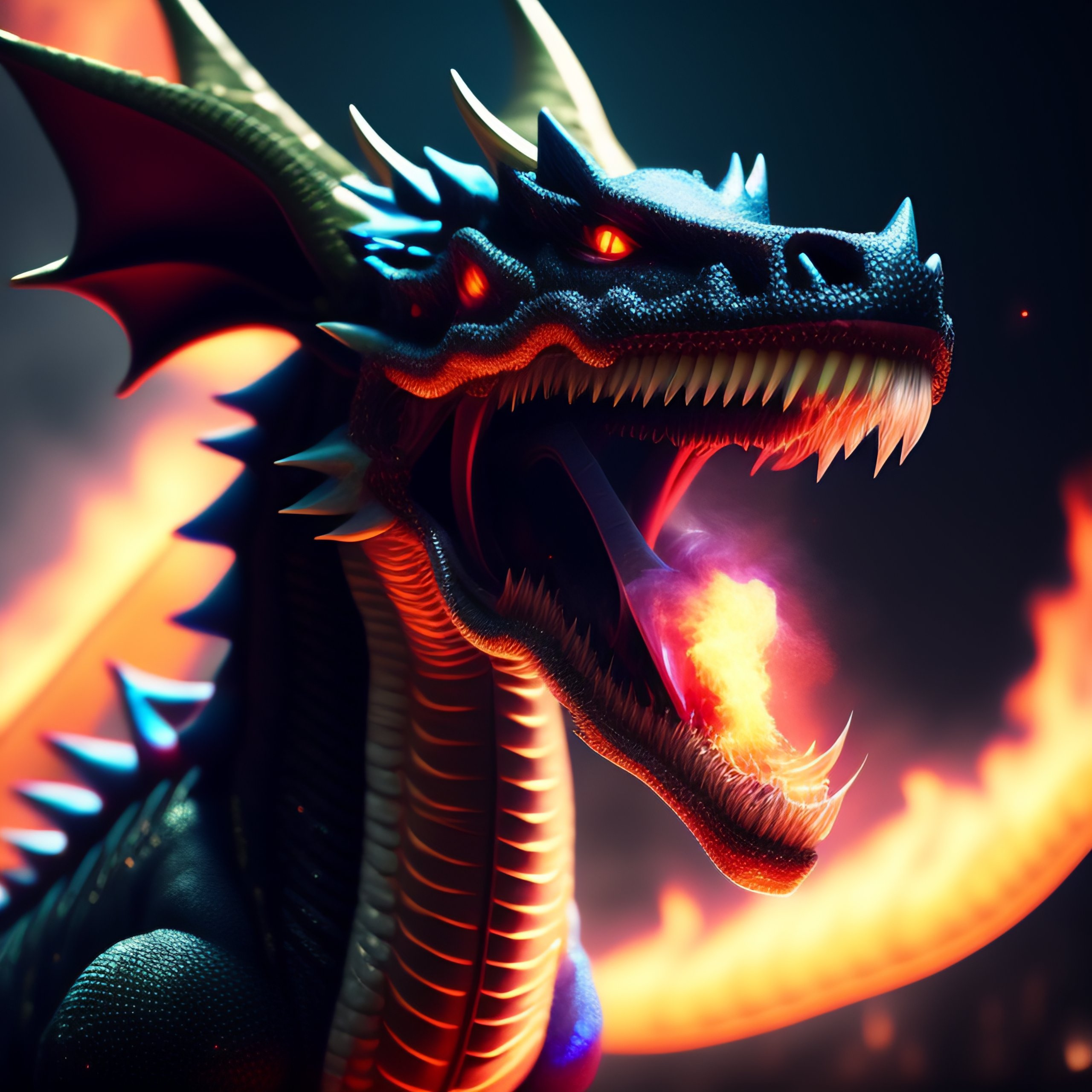 Cool Fire Dragons Wallpaper