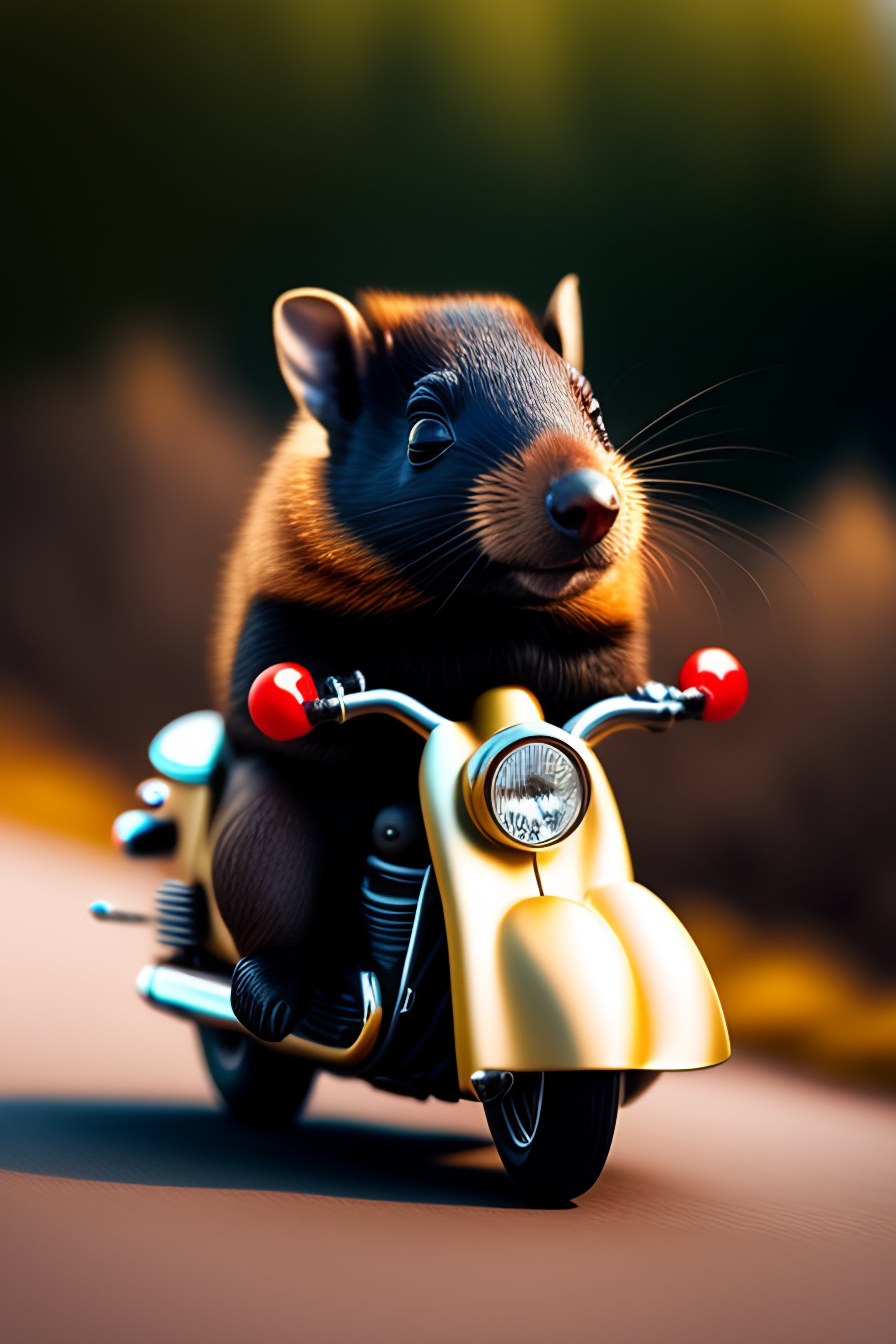 Lexica - A mole on a motorcycle