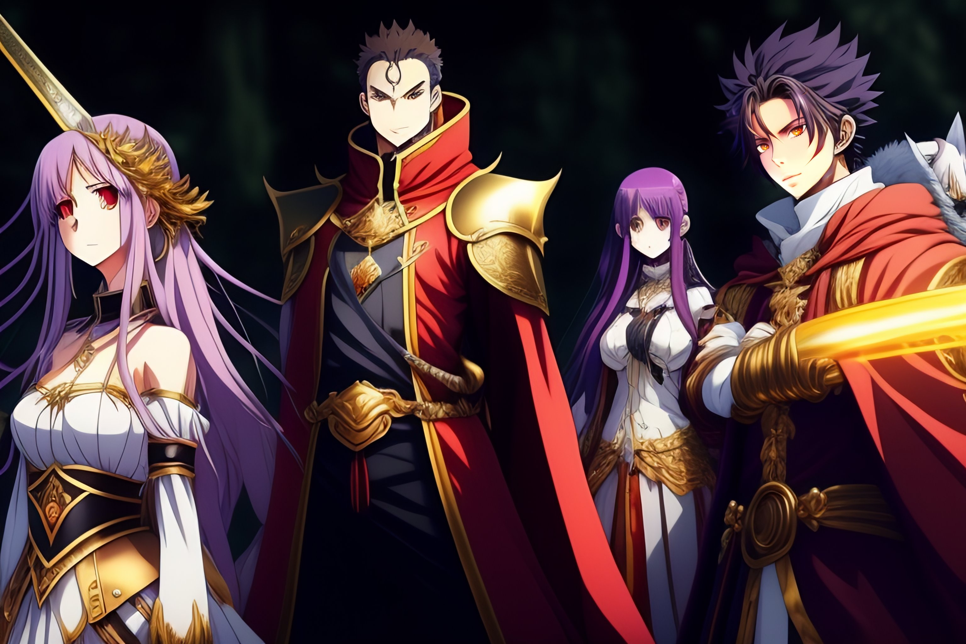 Lexica - Large nime background, realistic, male and female royal ...