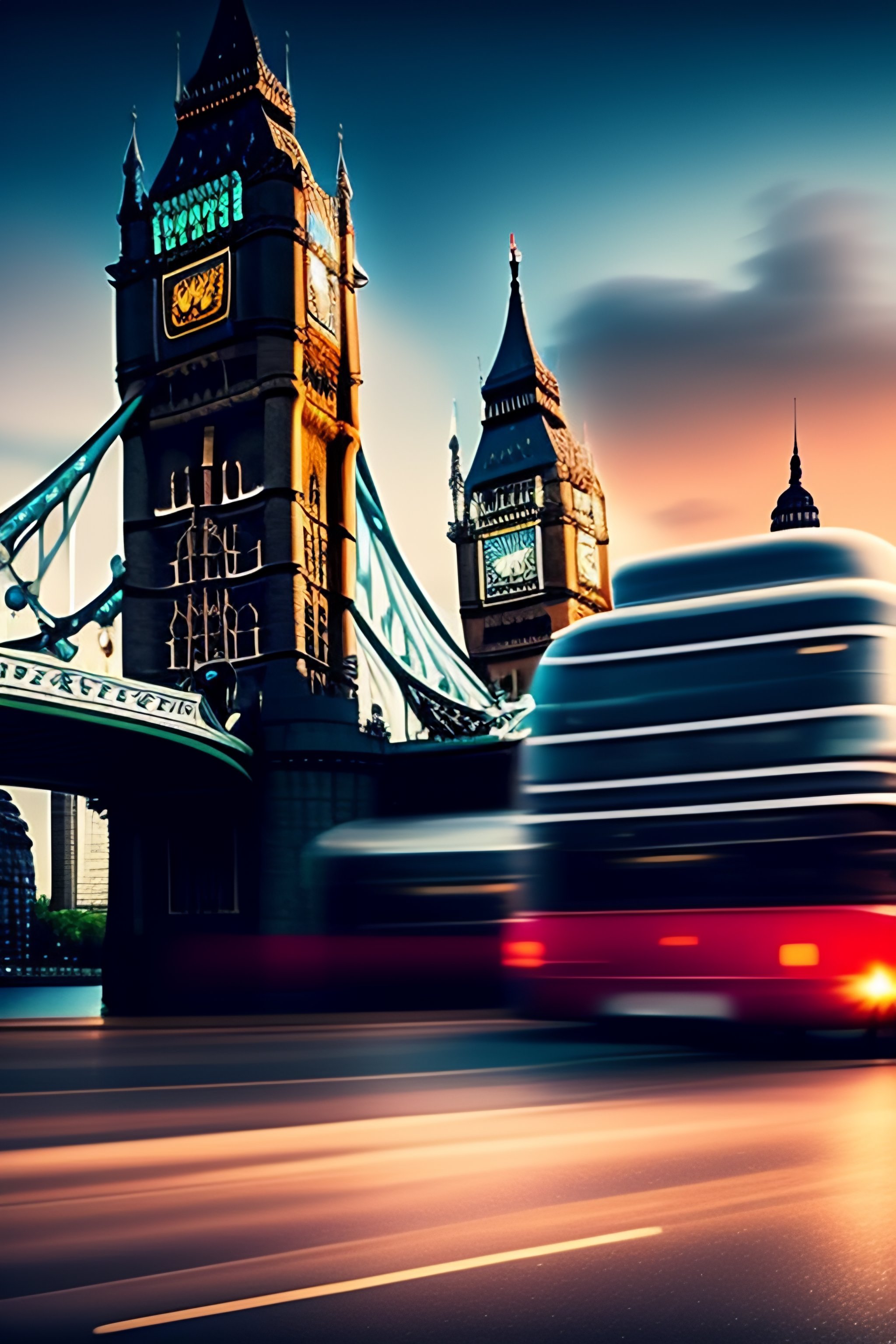 Lexica - Beautiful thumbnail for YouTube video about London, analog style