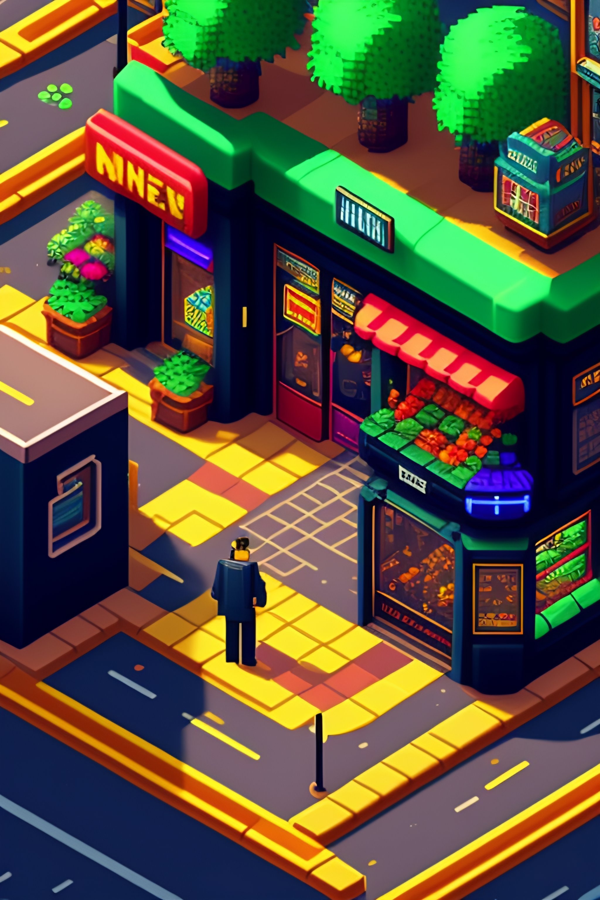Lexica - Iisometric clean png pixel art game screenshot image of a ...