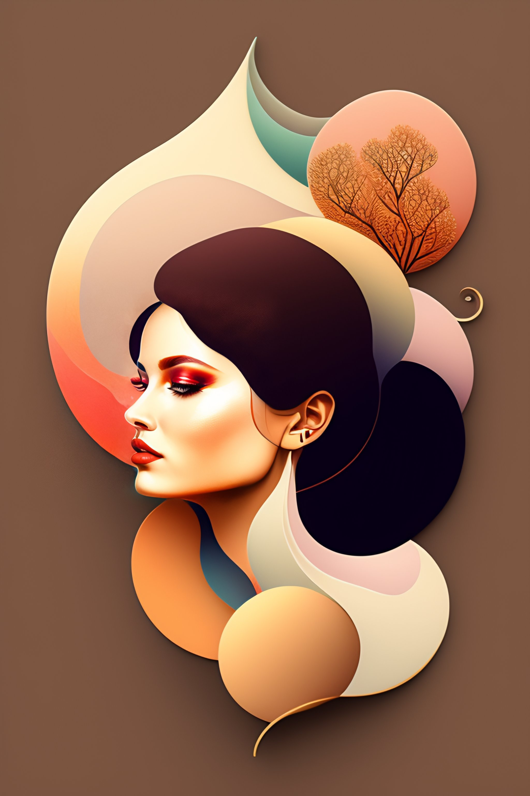 Lexica - Subtle, neutral-colored illustrations, graphic design