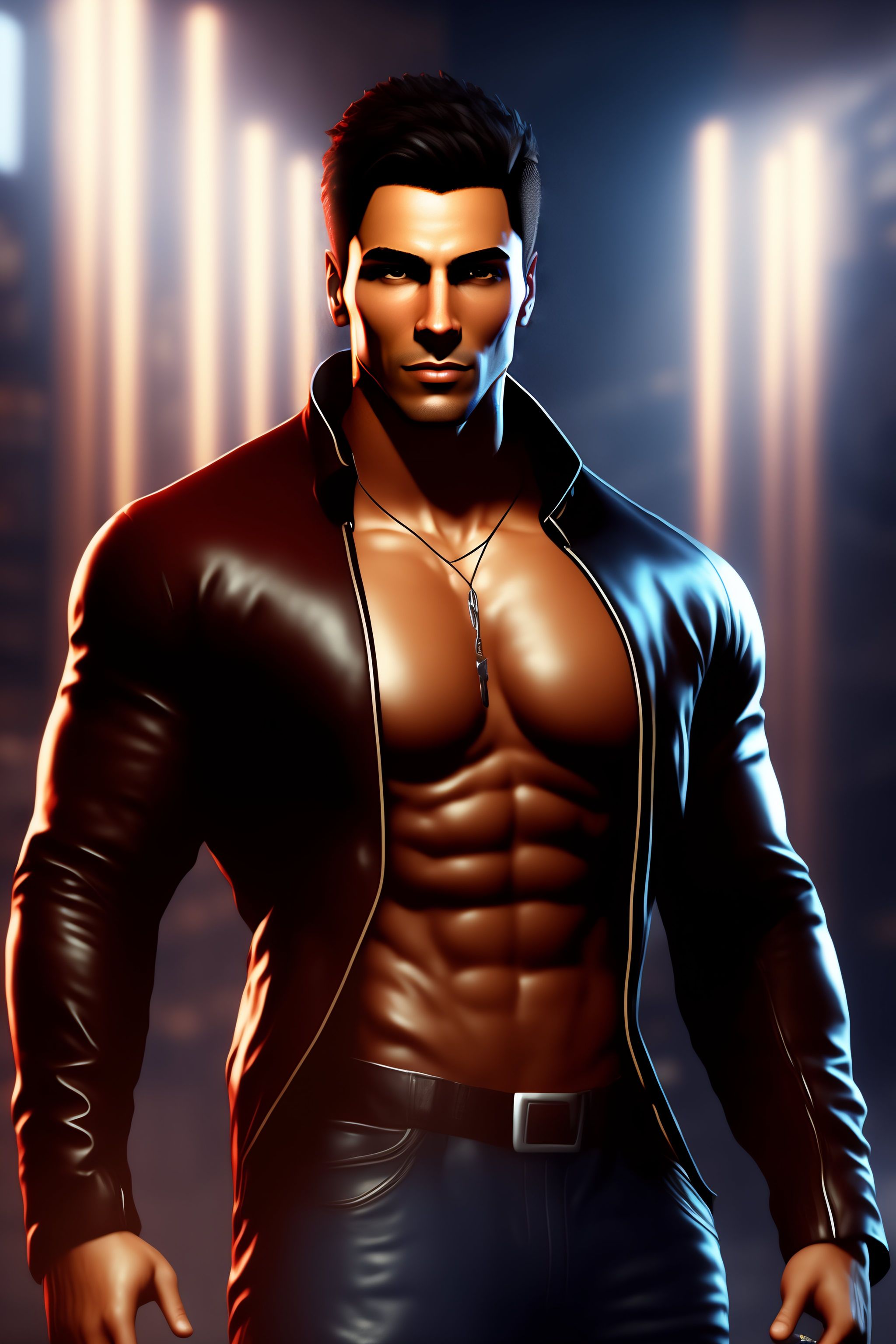 Lexica - Virus enfected alex mercer, full body, muscular, action pose