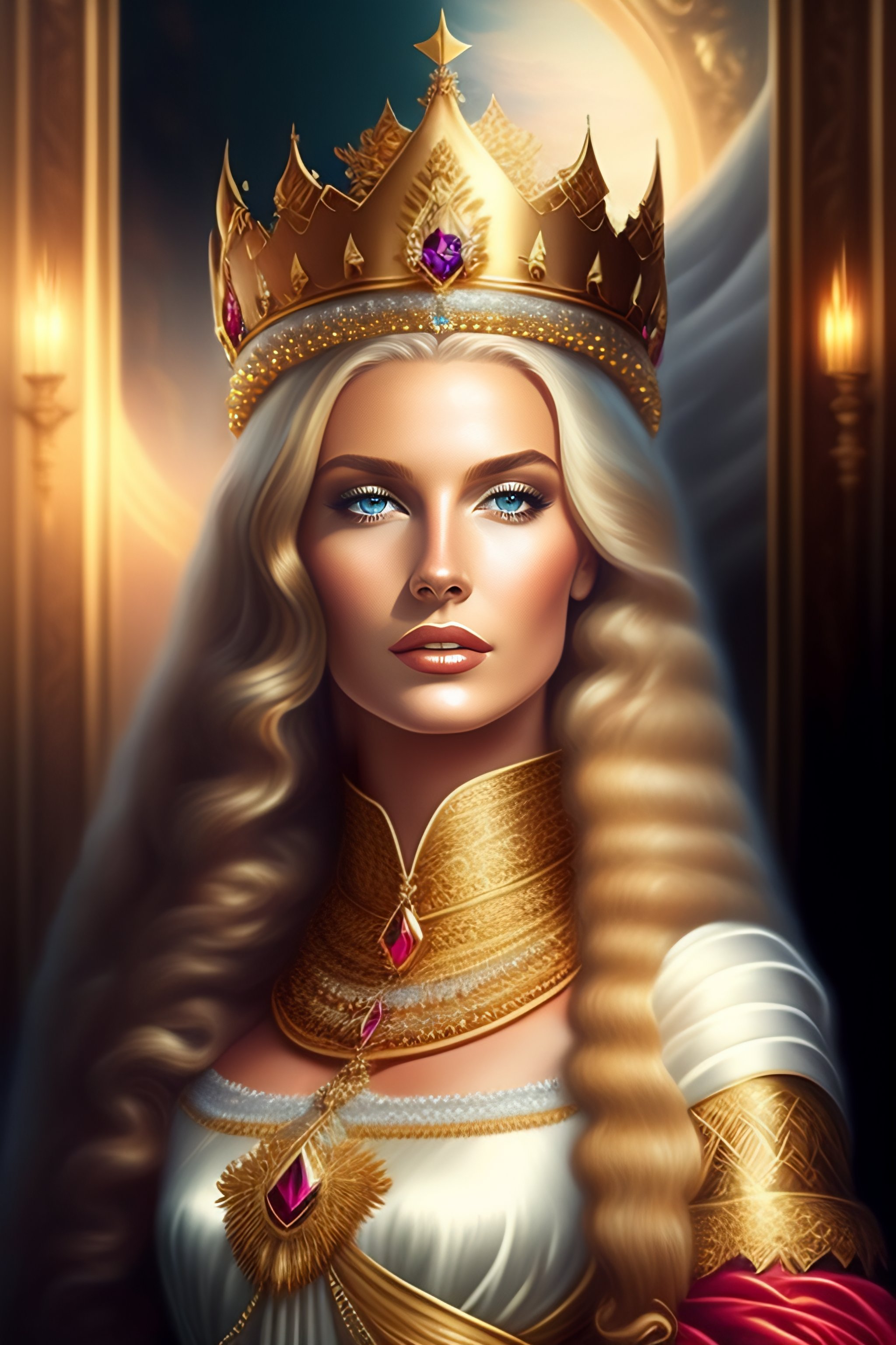 Lexica - Painting of the empress of the light, majestic, crown with ...