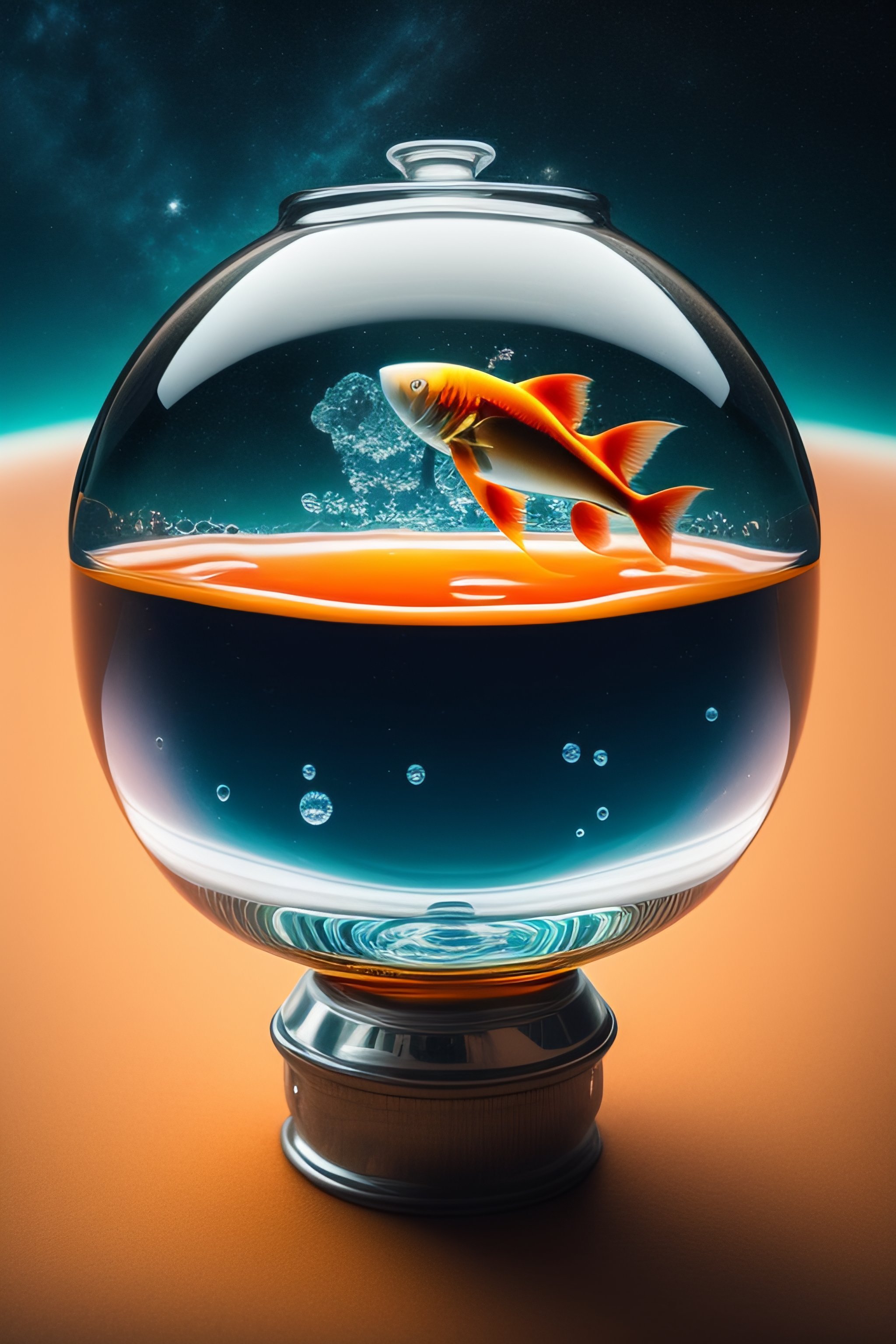 Lexica - An Astronaut with a goldfish bowl full of water for a head