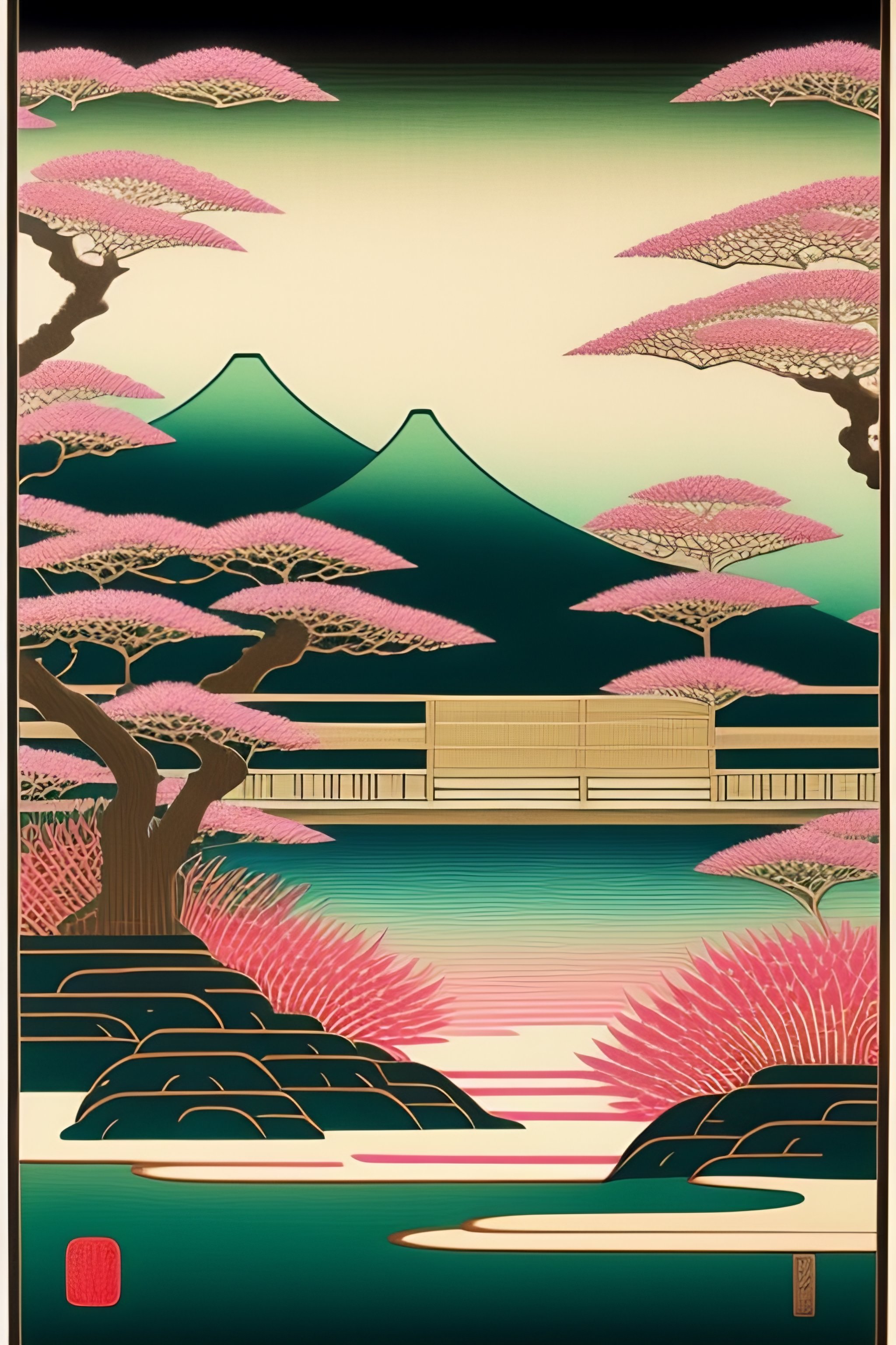 Lexica - 2D artwork Woodblock print by Taguchi Tomoki, Yatsuo no ...