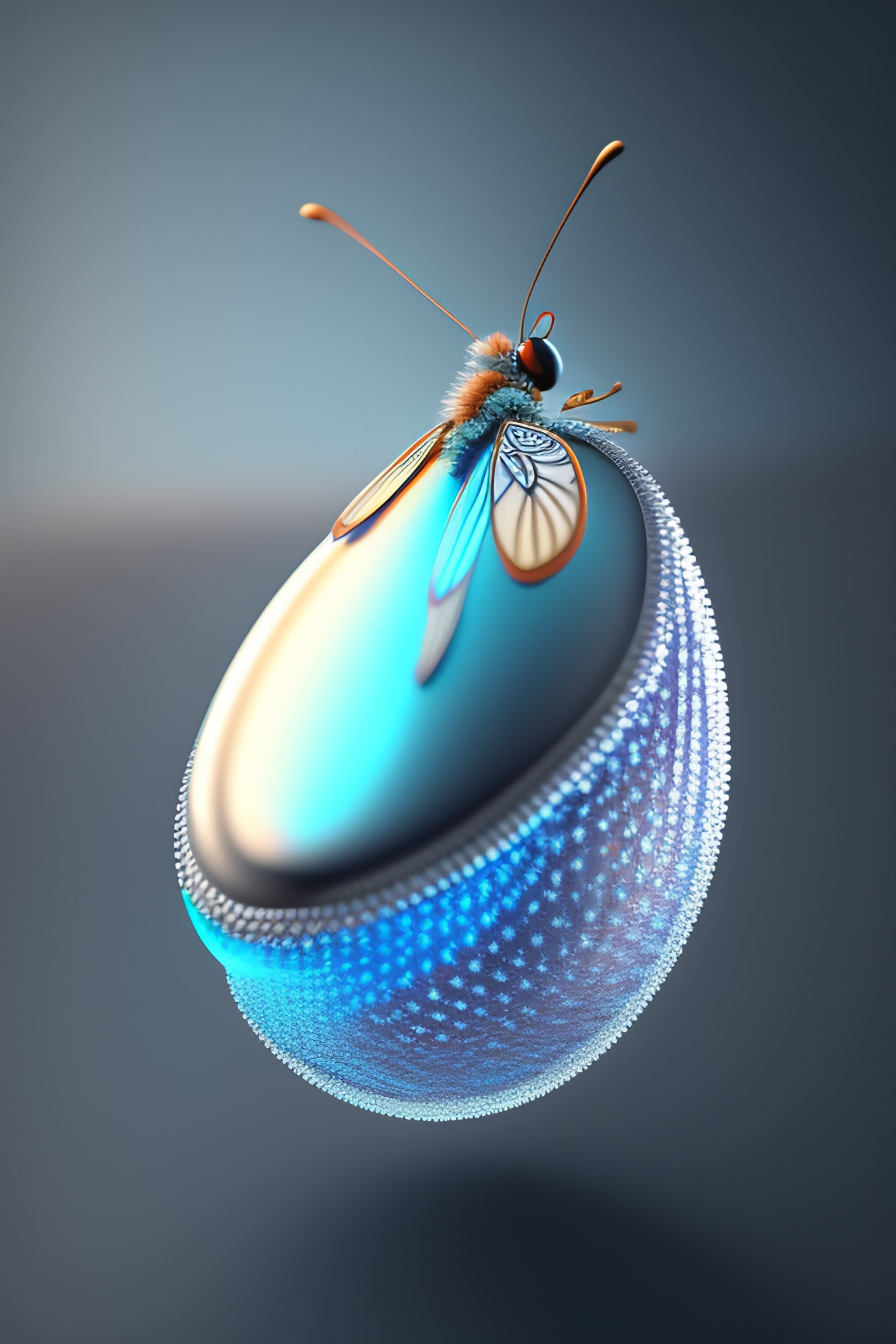Lexica - Butterfly hatching from a cocoon, bluish gray smoke, hyper ...