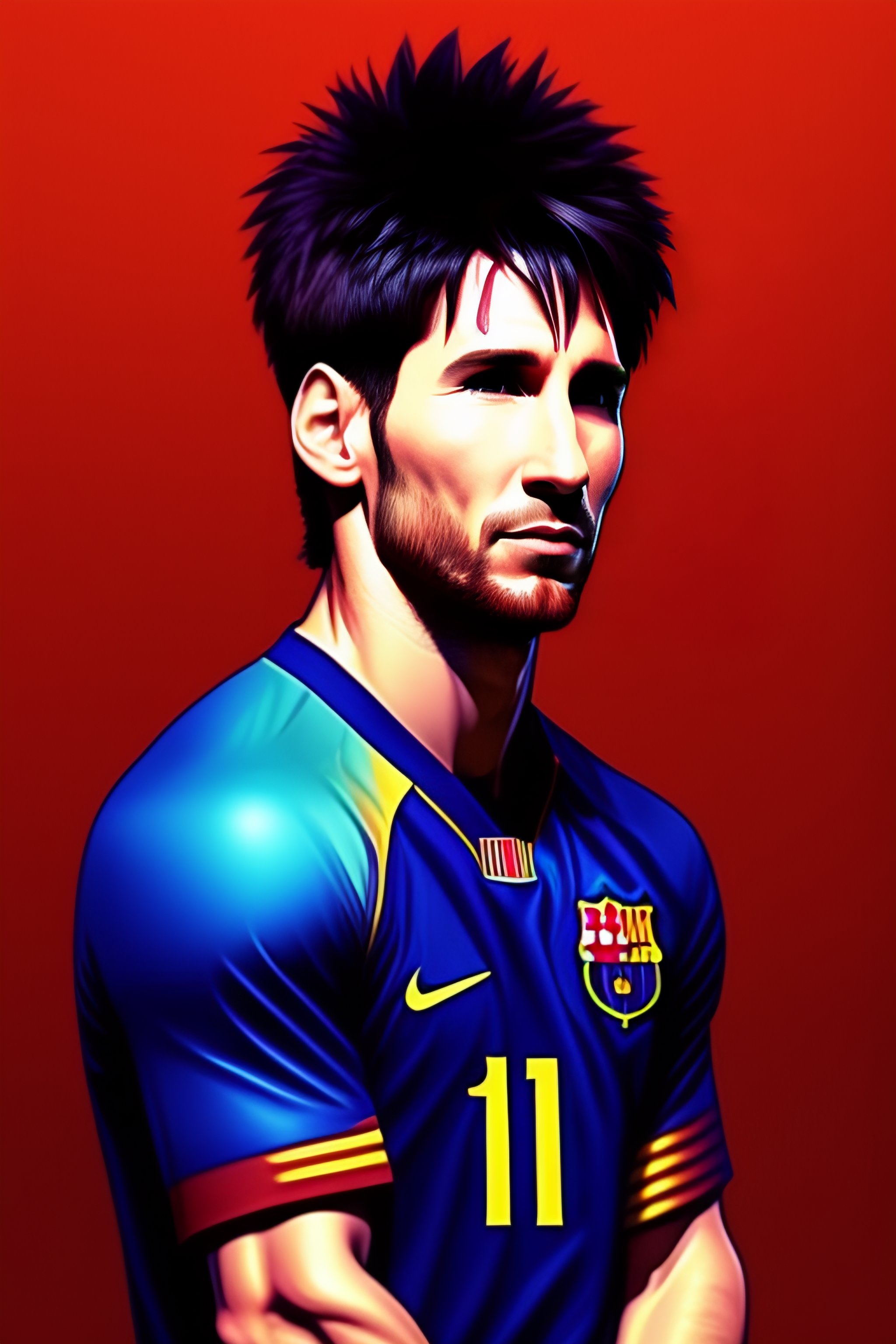 Lexica - Lionel messi drawn as an anime character superhero