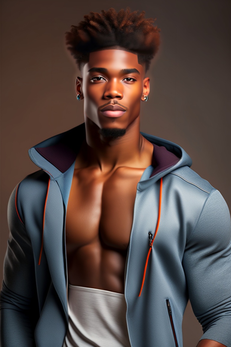 Lexica - Full body shot shoimg to pof head and shoes Young black man in ...