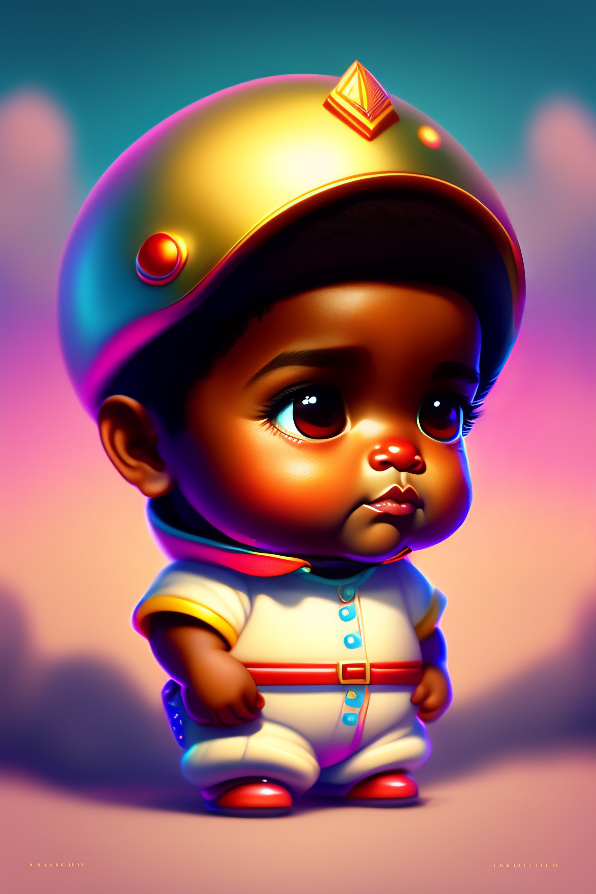 Lexica - Cute and adorable cartoon Bruno Mars baby, fantasy, dreamlike ...