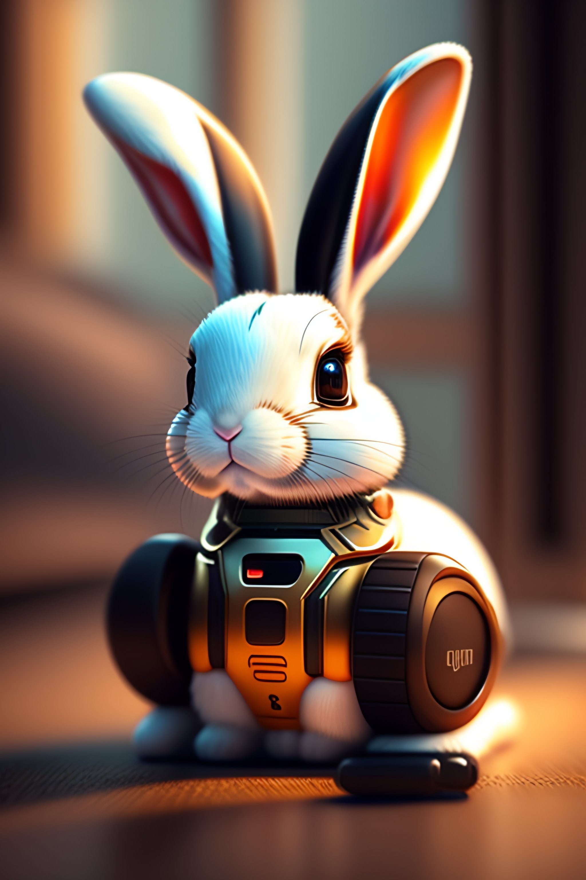 Lexica - Bunny robot working on a smartphone