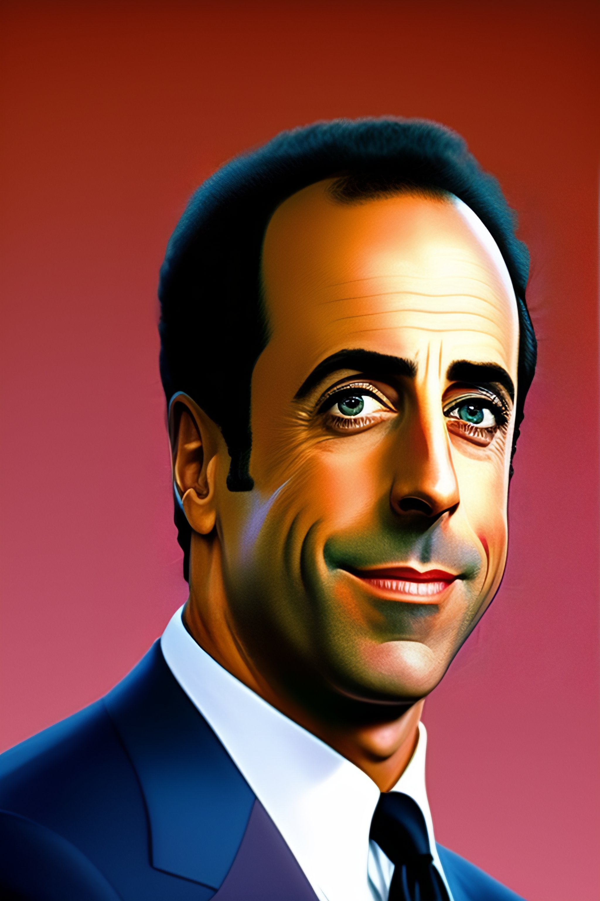 Lexica - Jerry seinfeld looking straight ahead with one eyebrow raise ...